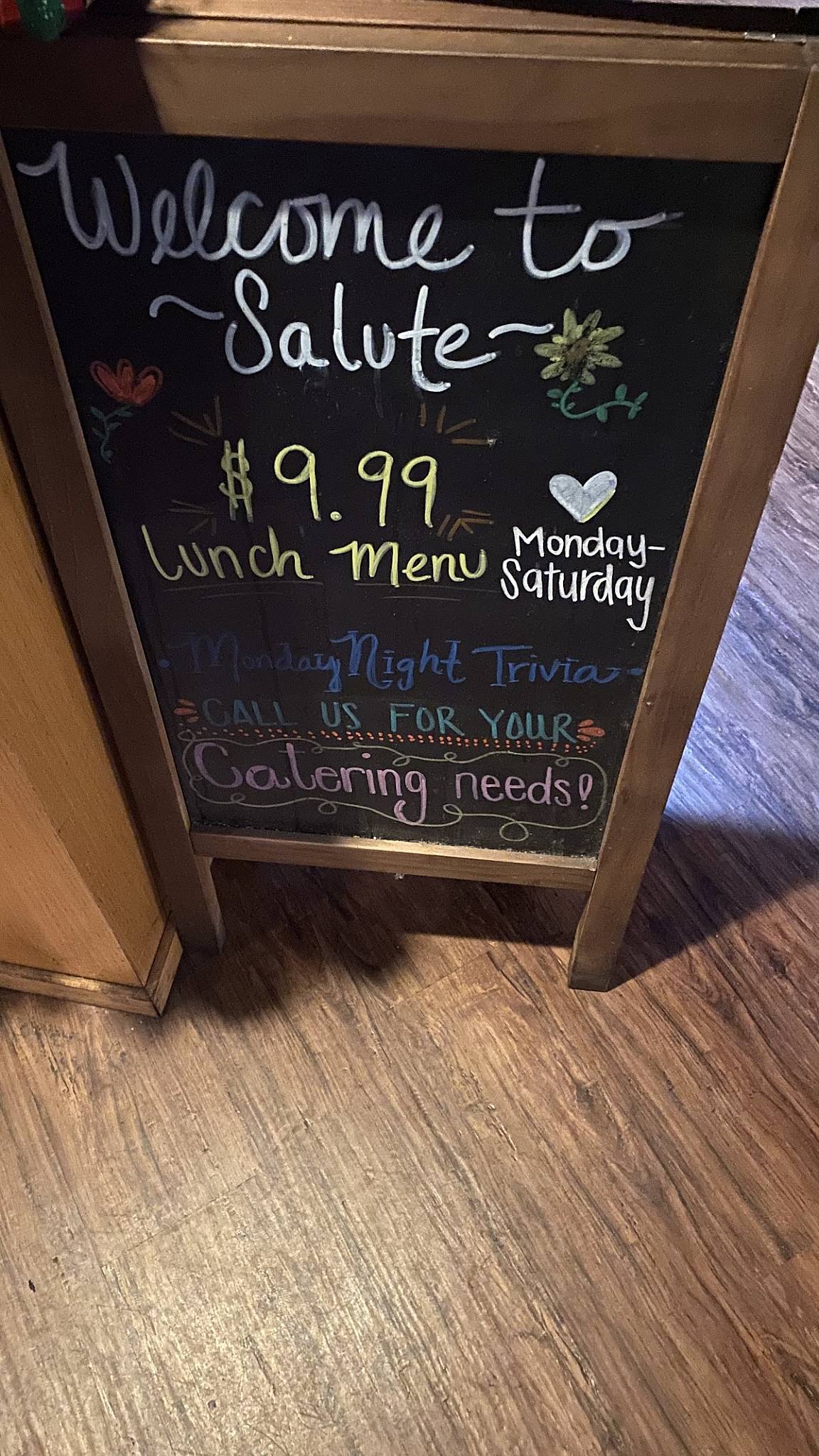Menu at Salute Italian Restaurant, Gulfport