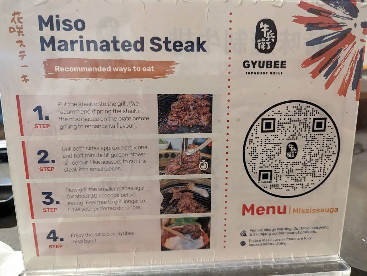 Menu at Gyubee Japanese Grill (Mississauga) BBQ, Mississauga
