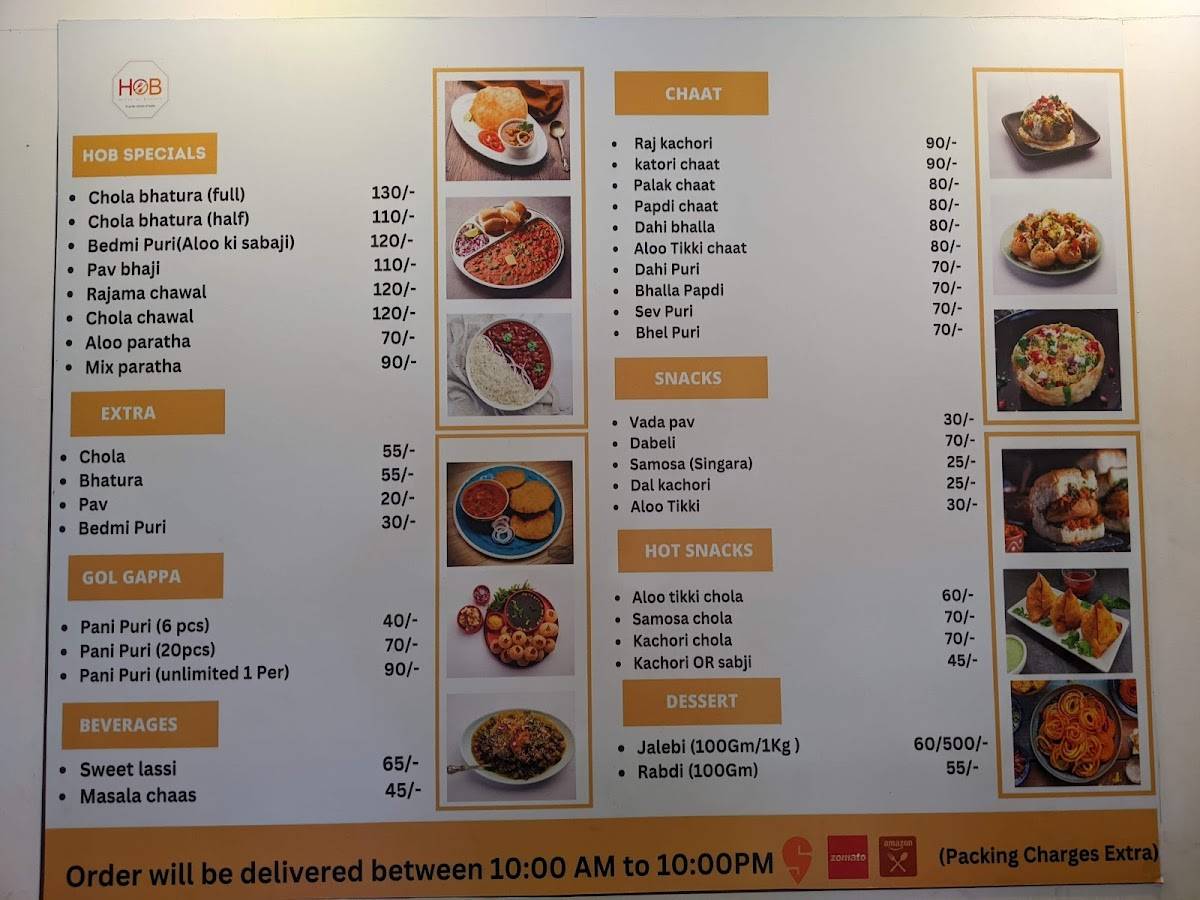 Menu at HOB - House of Bhatura, Bengaluru