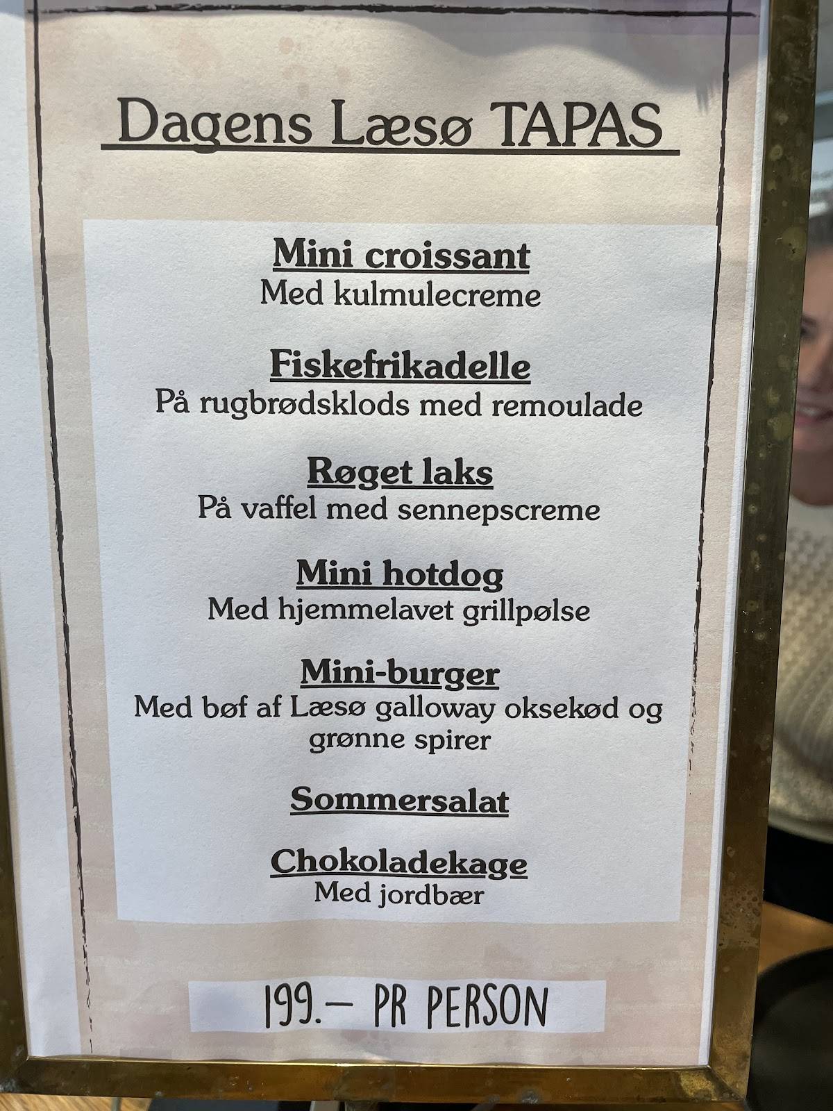 Menu at HUSET PALSGAARD restaurant, Denmark