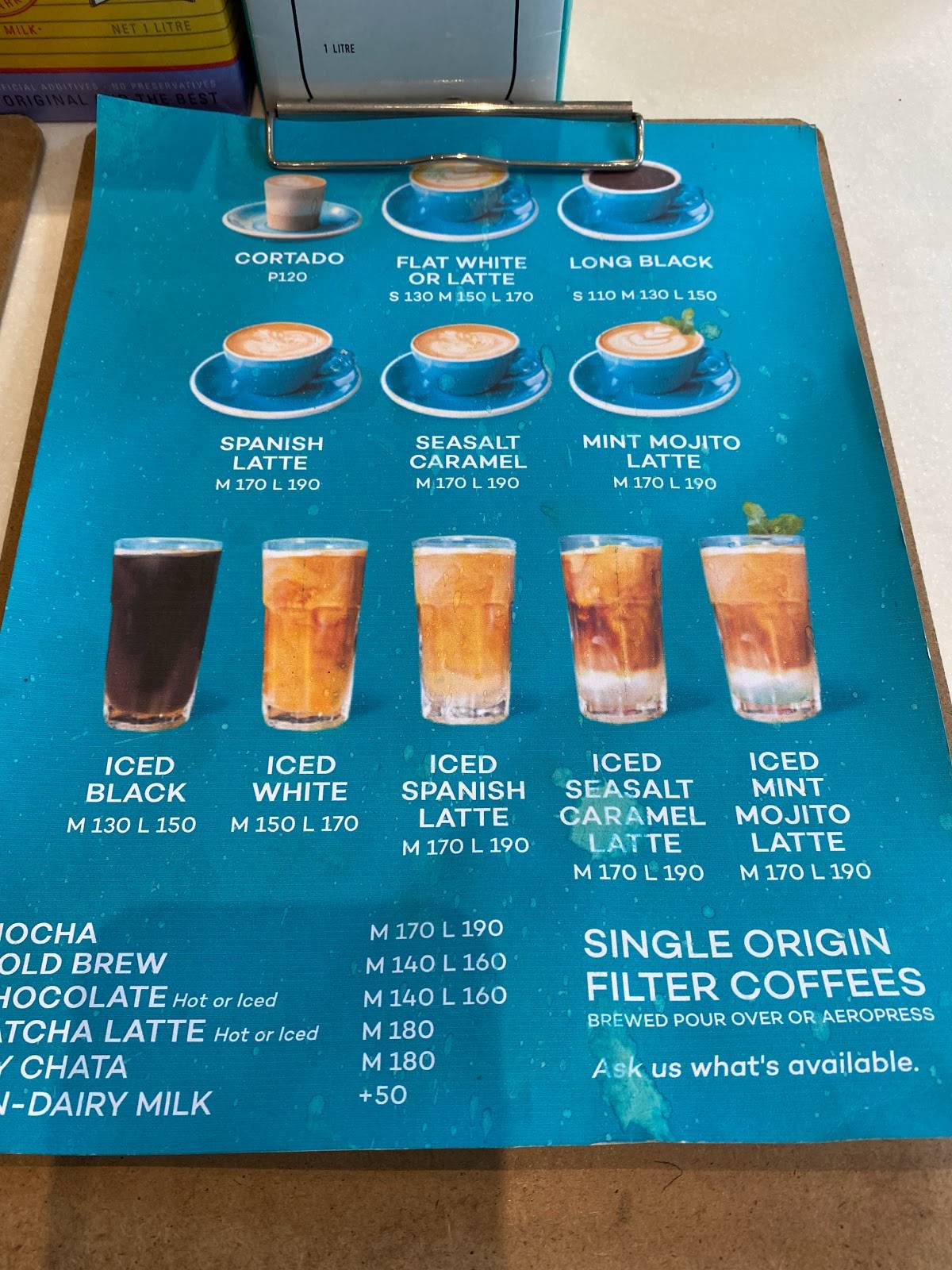 Menu at Habitual Coffee Salcedo Village cafe, Makati, Paseo Heights