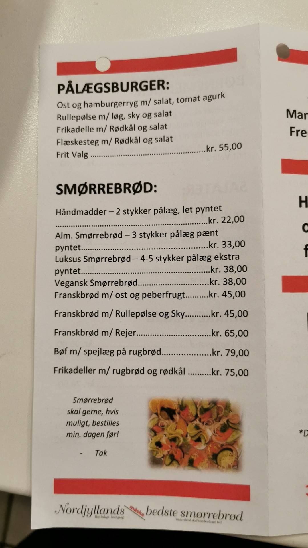 Speisekarte von Hals Grill & Smørrebrød Aps restaurant, Hals