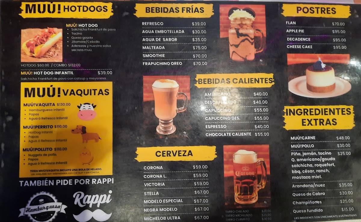 Carta del restaurante Hambur Muú!!, Santiago del Querétaro, Blvd ...