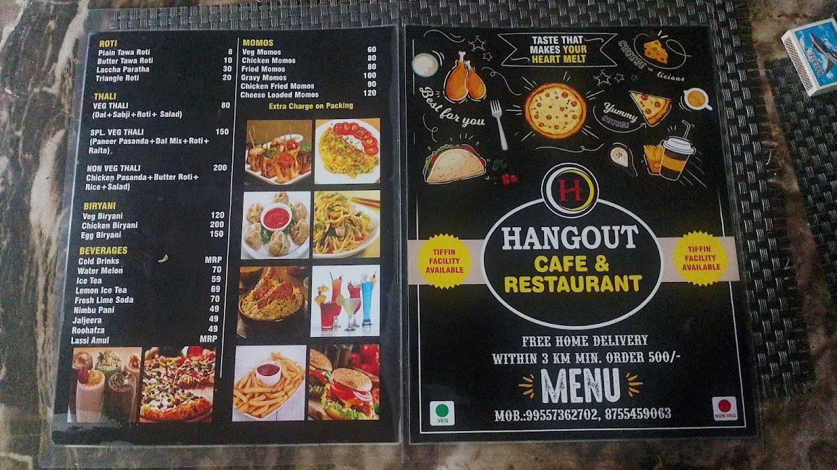 Menu at Hangout Cafe & Restaurant, Dehradun