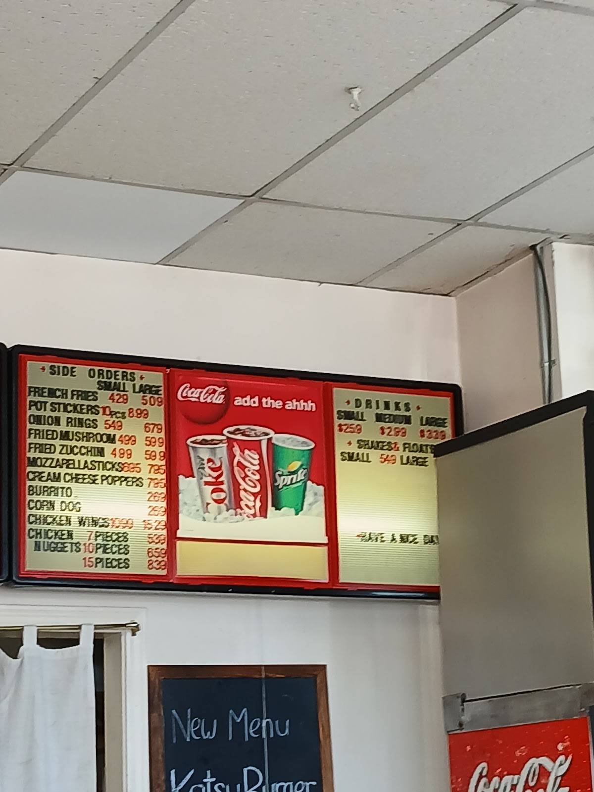 Menu at Han's Burger fast food, Federal Way