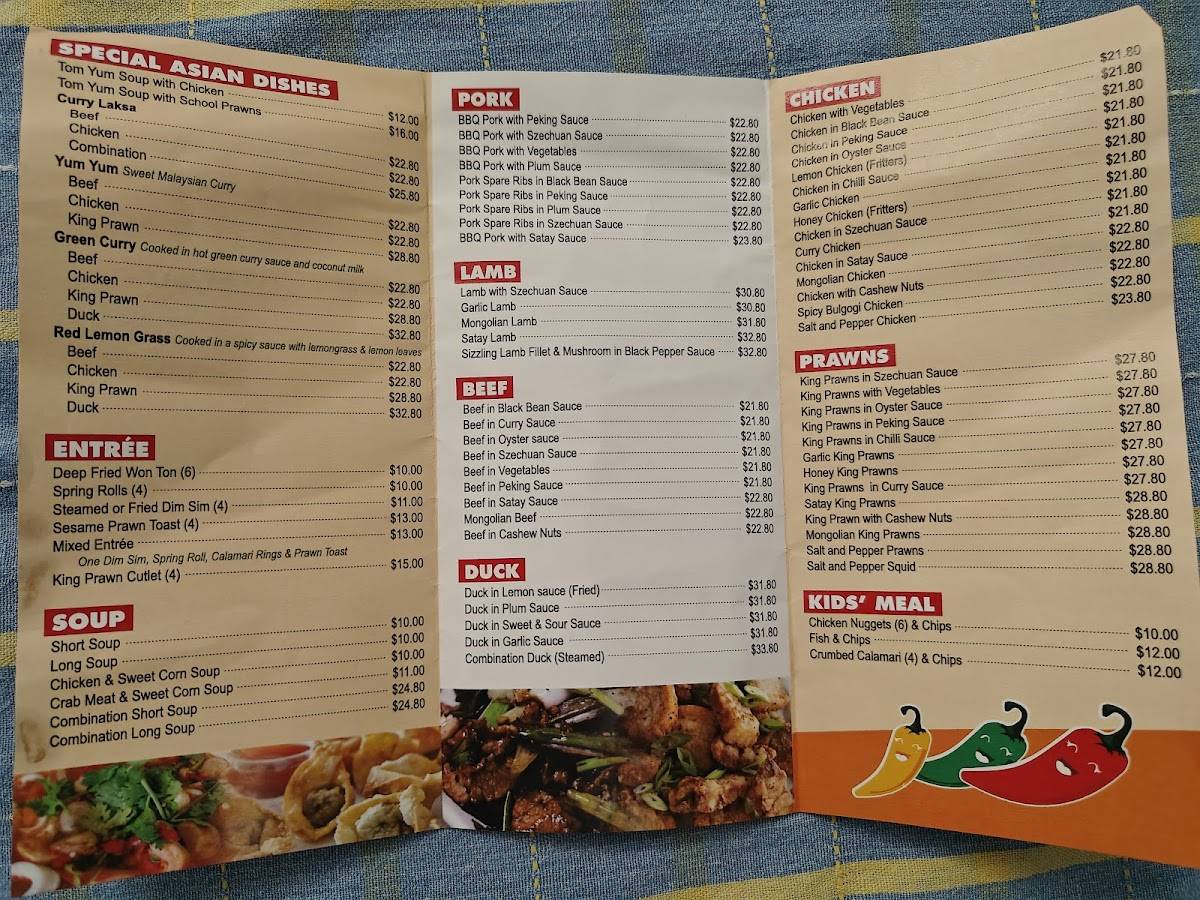 Menu at Happy Chilli Garden Talbingo restaurant, Talbingo