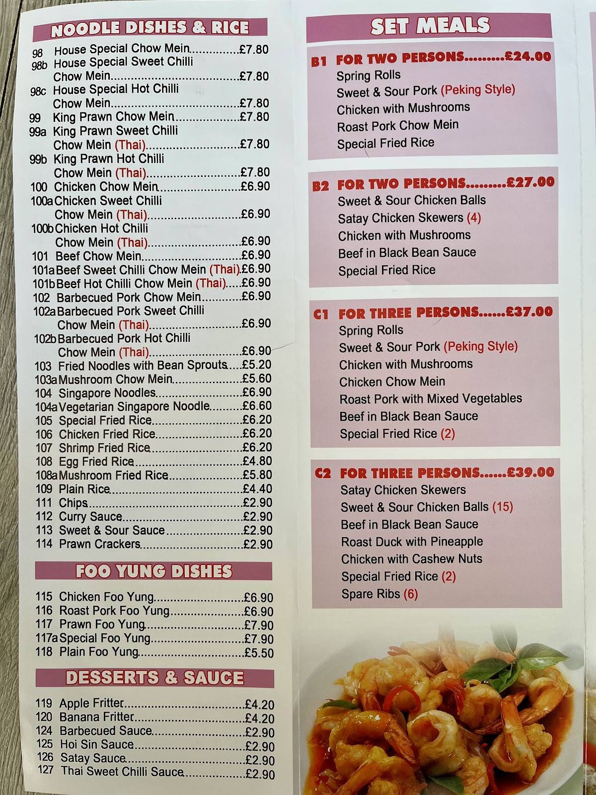 Menu at Happy Dragon Inn restaurant, Pevensey, 4 North Rd