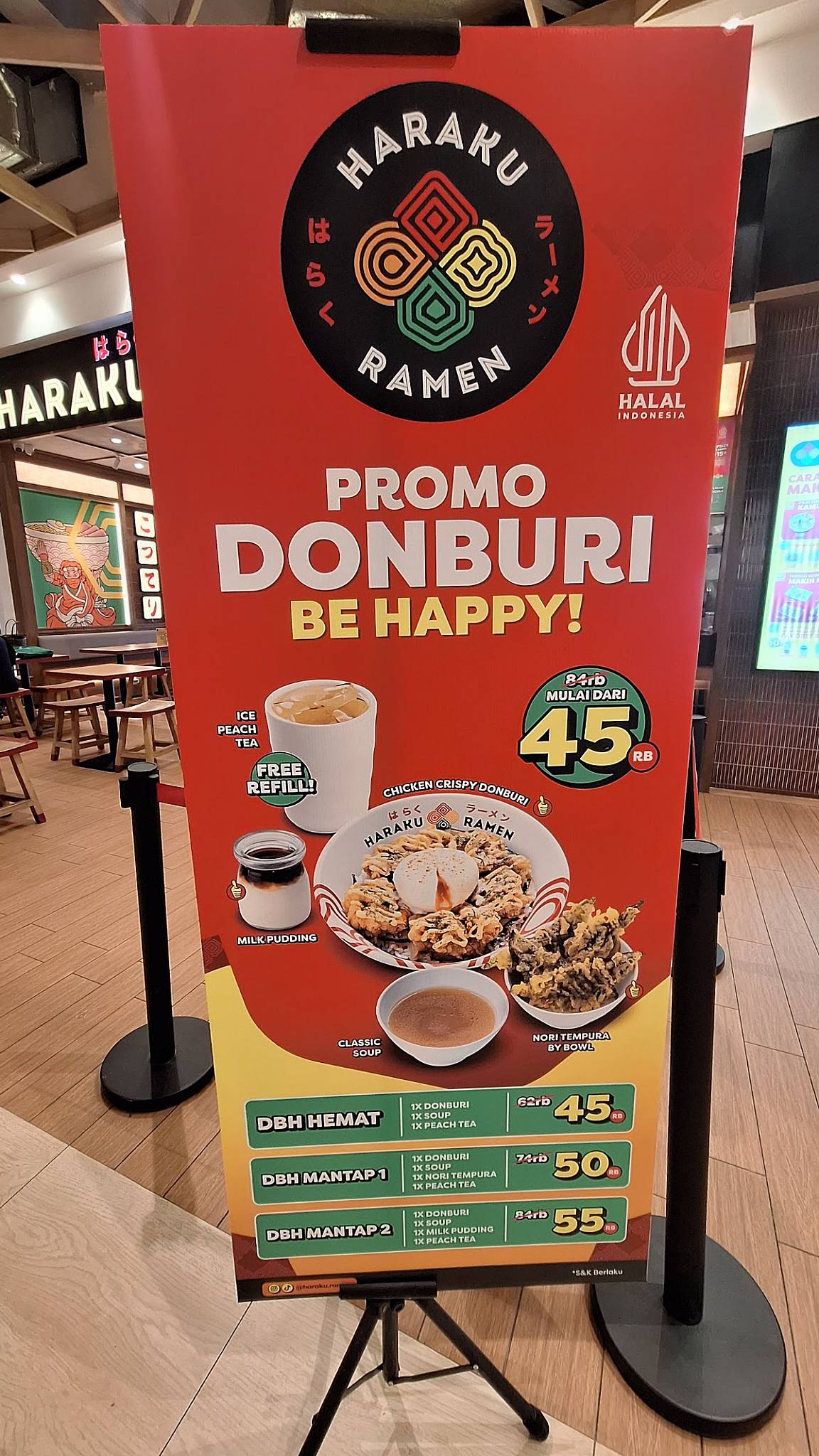 Menu at Haraku Ramen Halal, AEON Mall Deltamas restaurant, Bekasi Regency