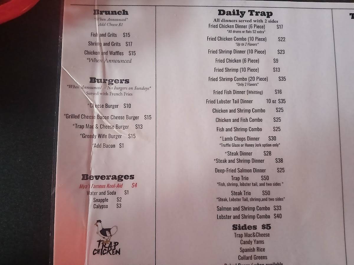 Menu at Harp’s Bar & Grille, West Haven