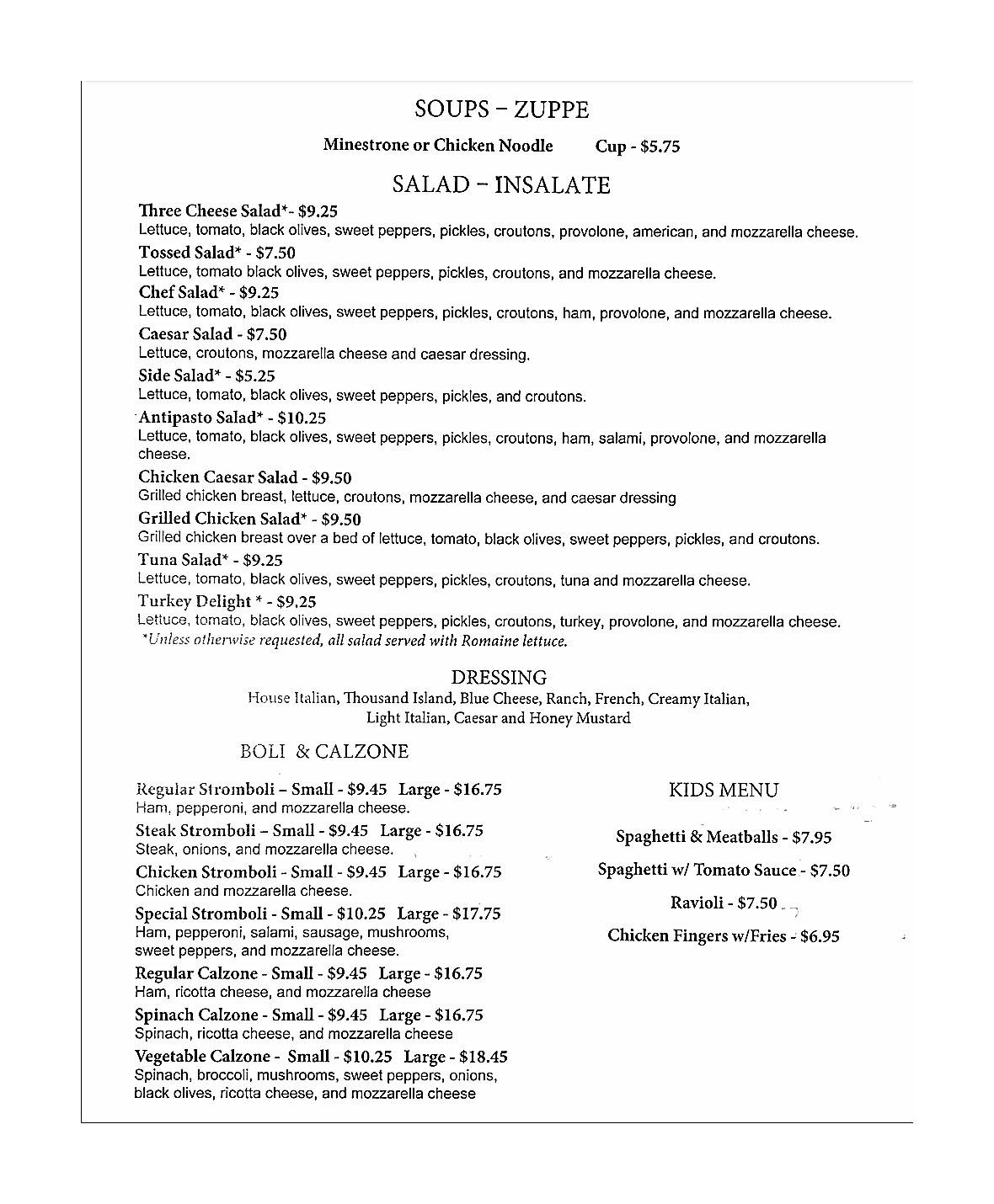 Menu at Italian Delight - Linglestown pizzeria, Harrisburg, Linglestown Rd