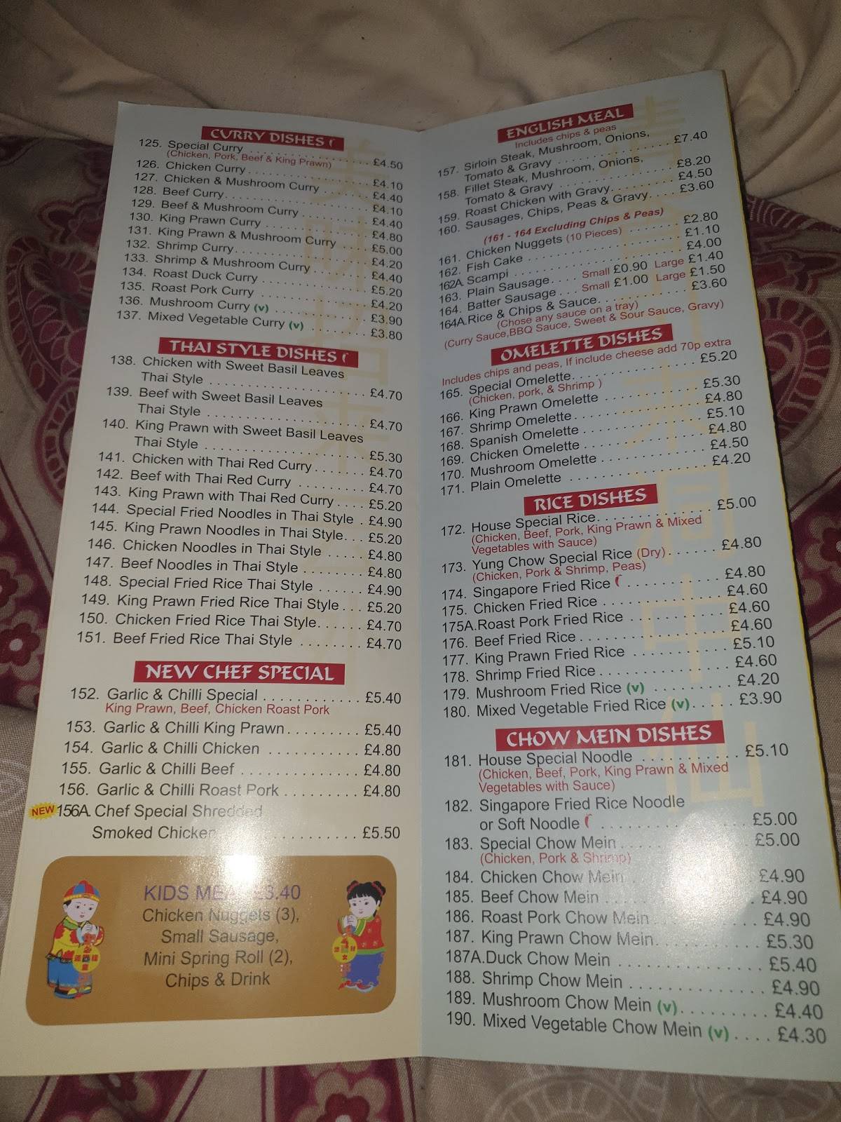 Menu at Hasland House fast food, Chesterfield