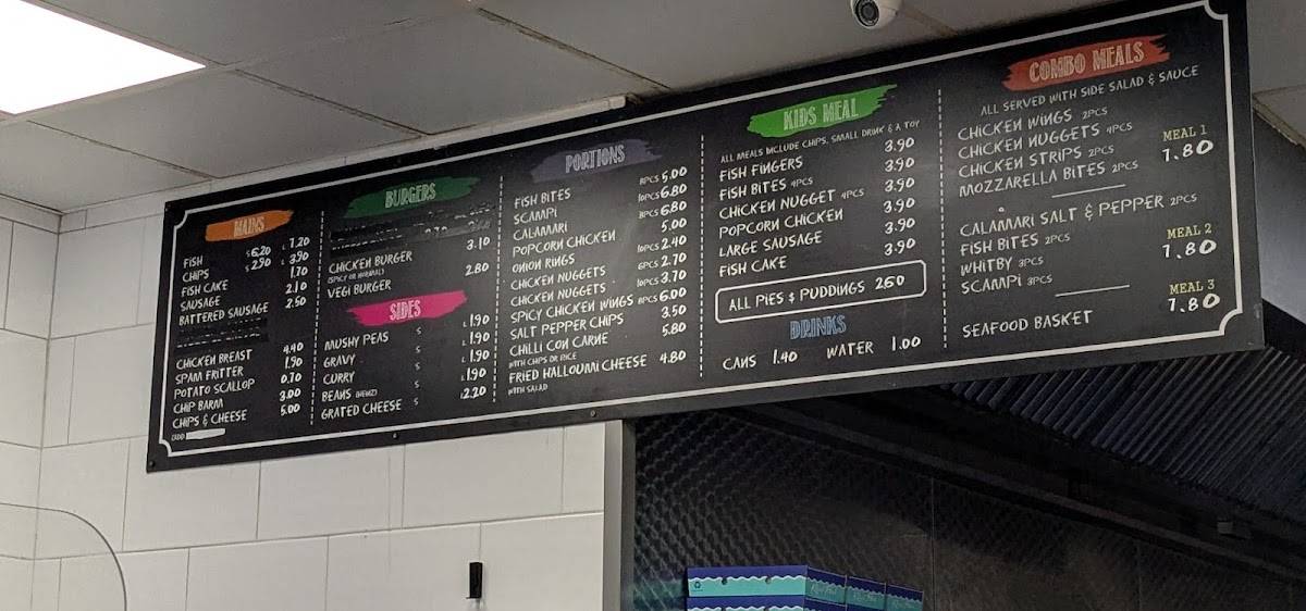 Menu at Heaton Moor Fish Bar, Stockport