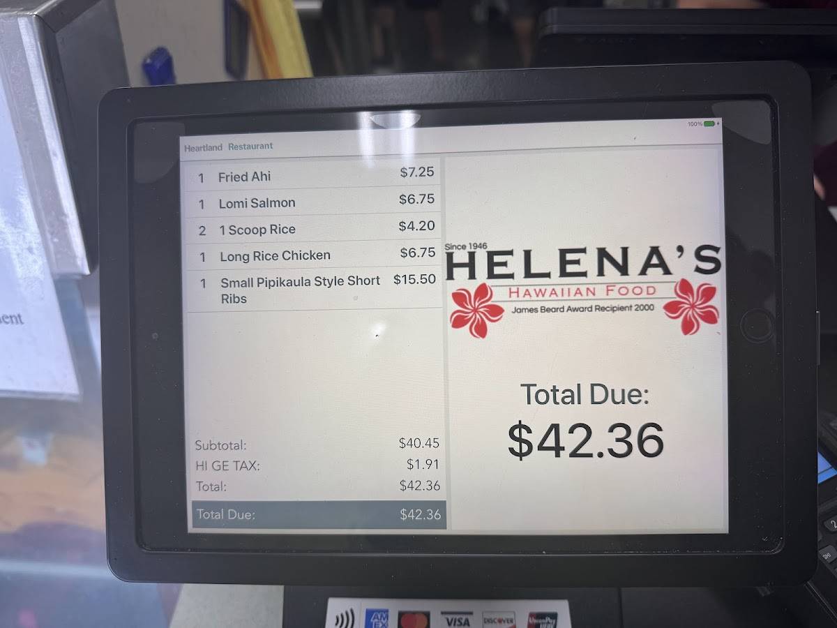 Menu at Helena's Hawaiian Food restaurant, Honolulu