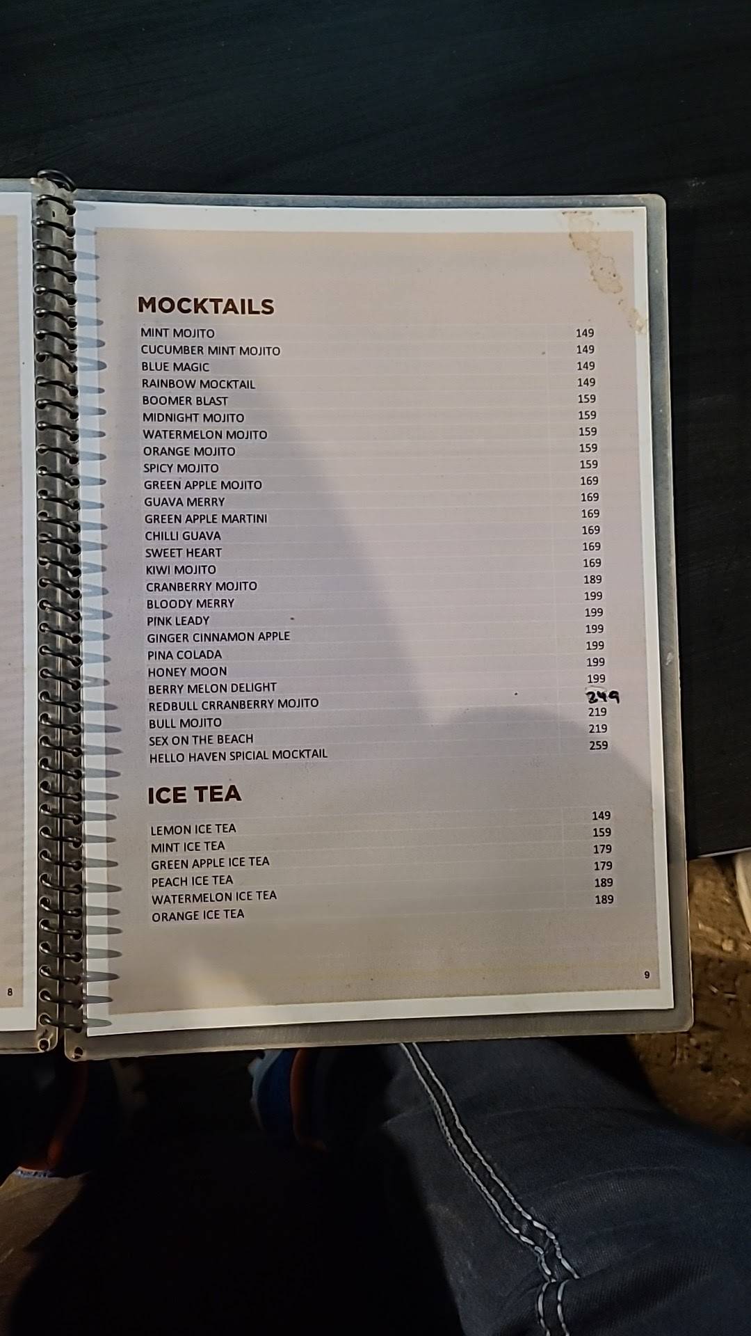 Menu at Hello Heaven Cafe, Ahmedabad