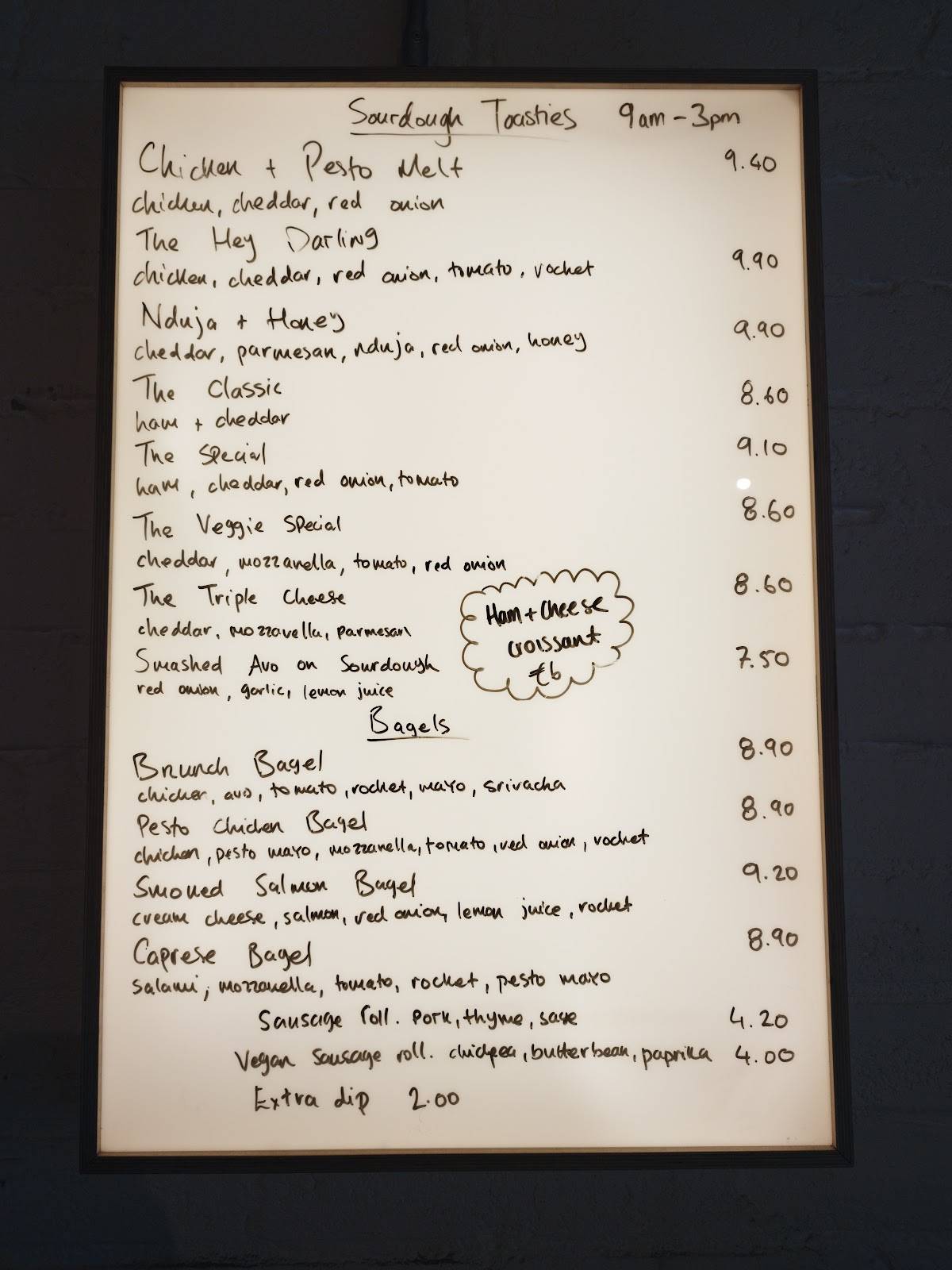 Menu at Hey Darling restaurant, Naas