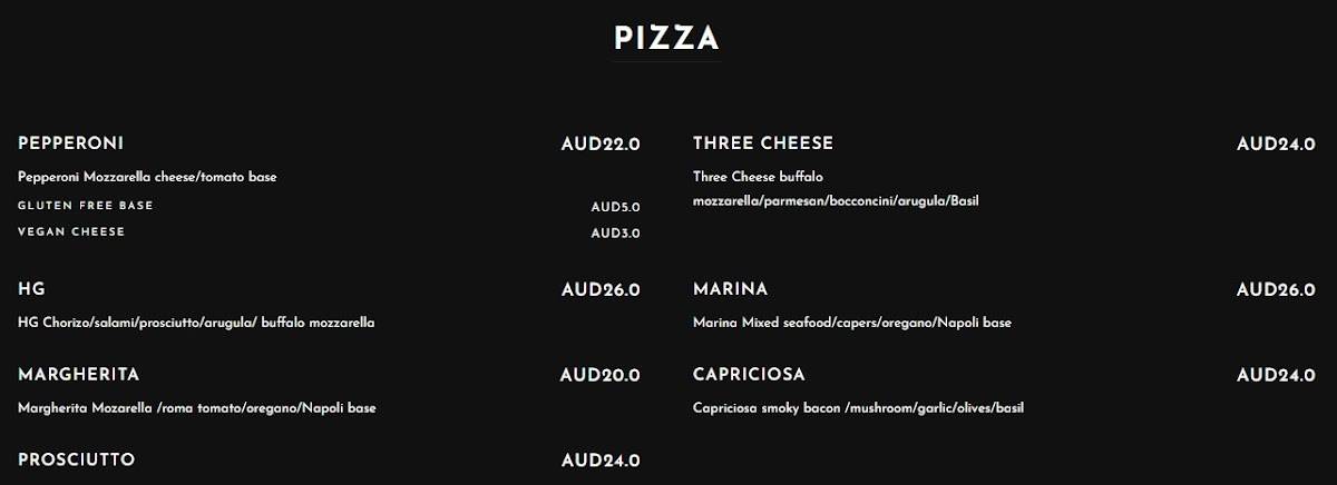 Menu at Hidden Gem @ Marina restaurant, Port Macquarie