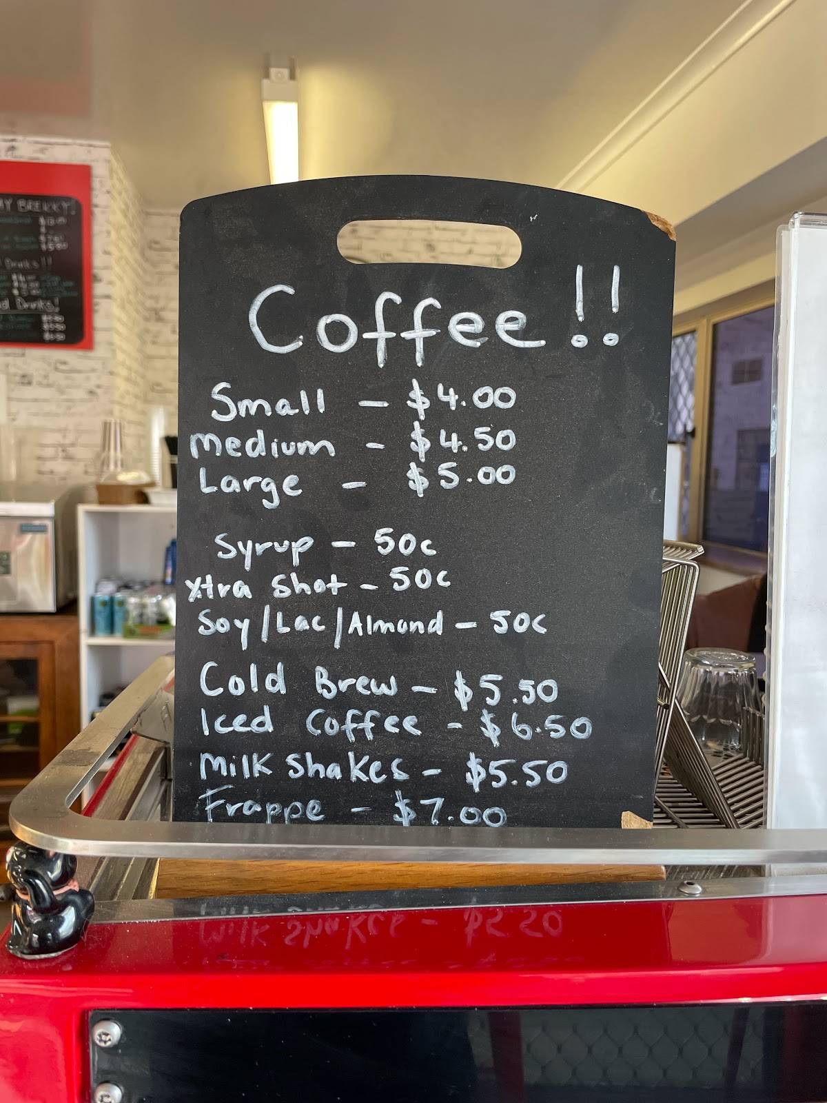 Menu at Hillbilly Snackbar, Brendale