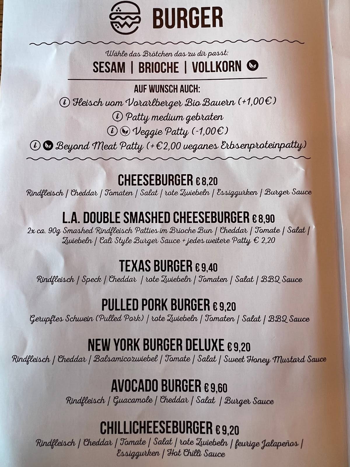 Speisekarte von Wippel Burger & Grill fast Food, Höchst