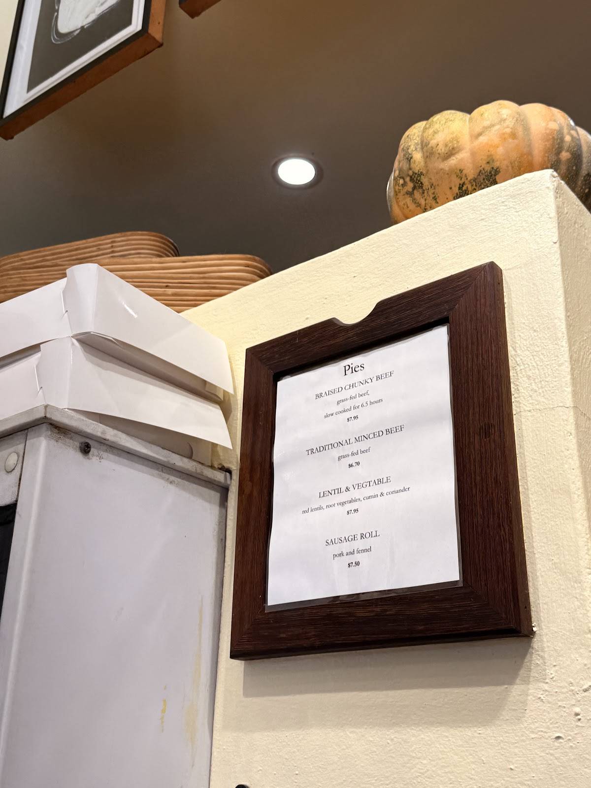 Menu at Hominy Bakery, Katoomba