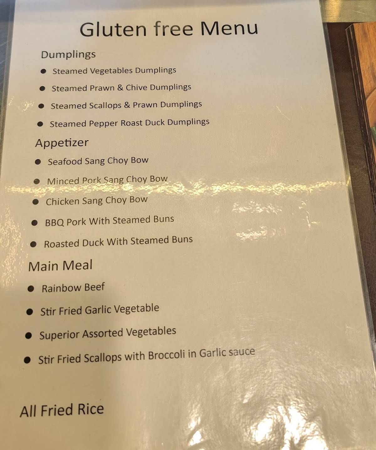 Menu at Hong Kong Chef Macarthur restaurant, Campbelltown