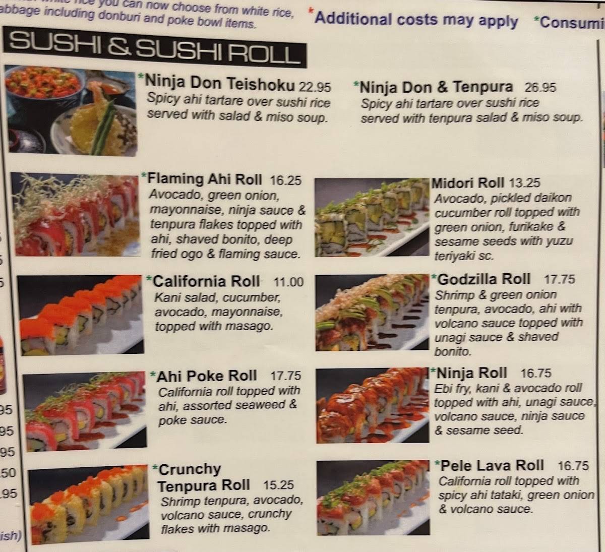Menu at Gyotaku Japanese Restaurant - King Street, Honolulu, S King St