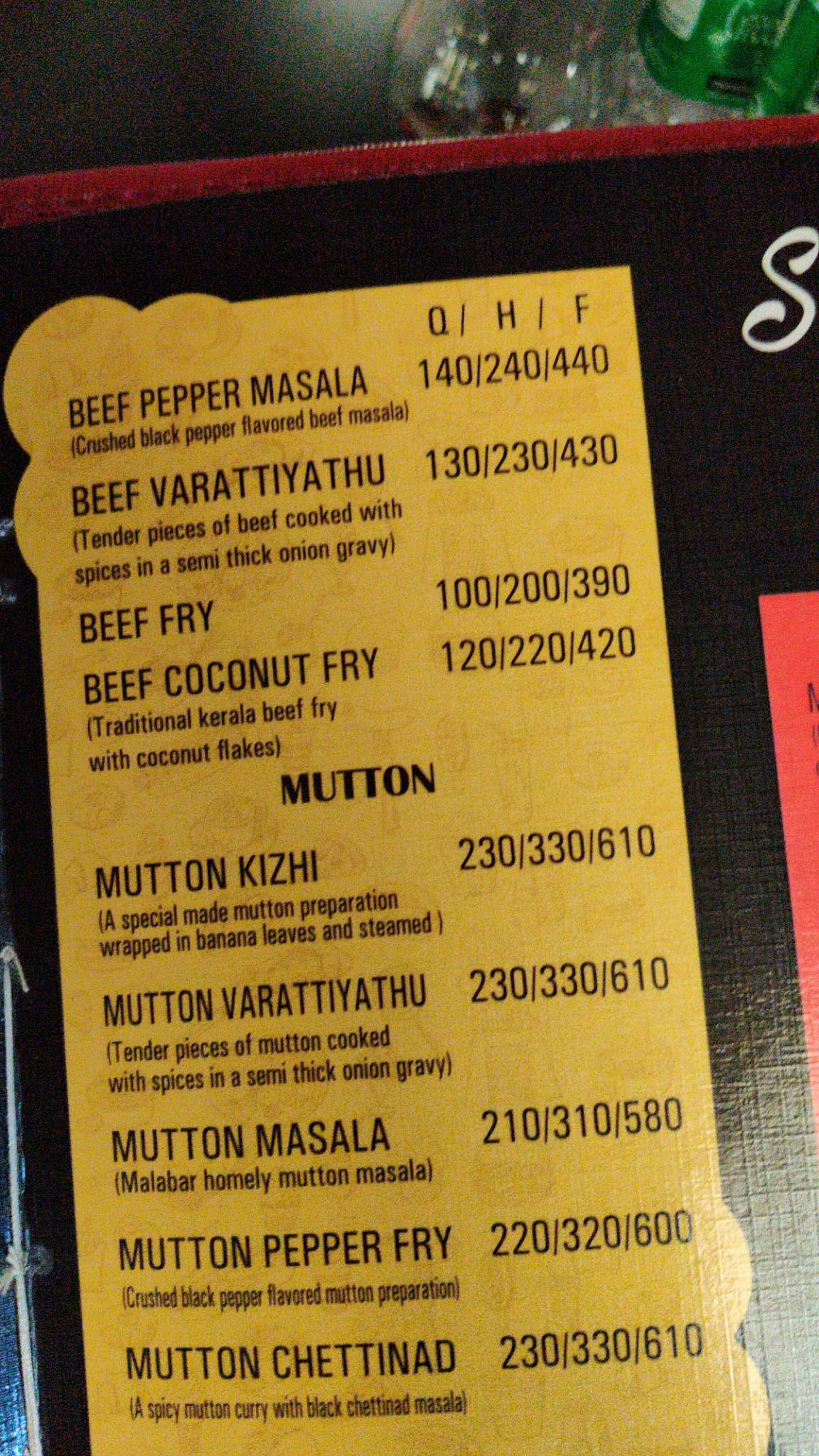 Menu at Hotel Sulthan Palace Kondotty, Kondotty, Kondotty Bypass Rd