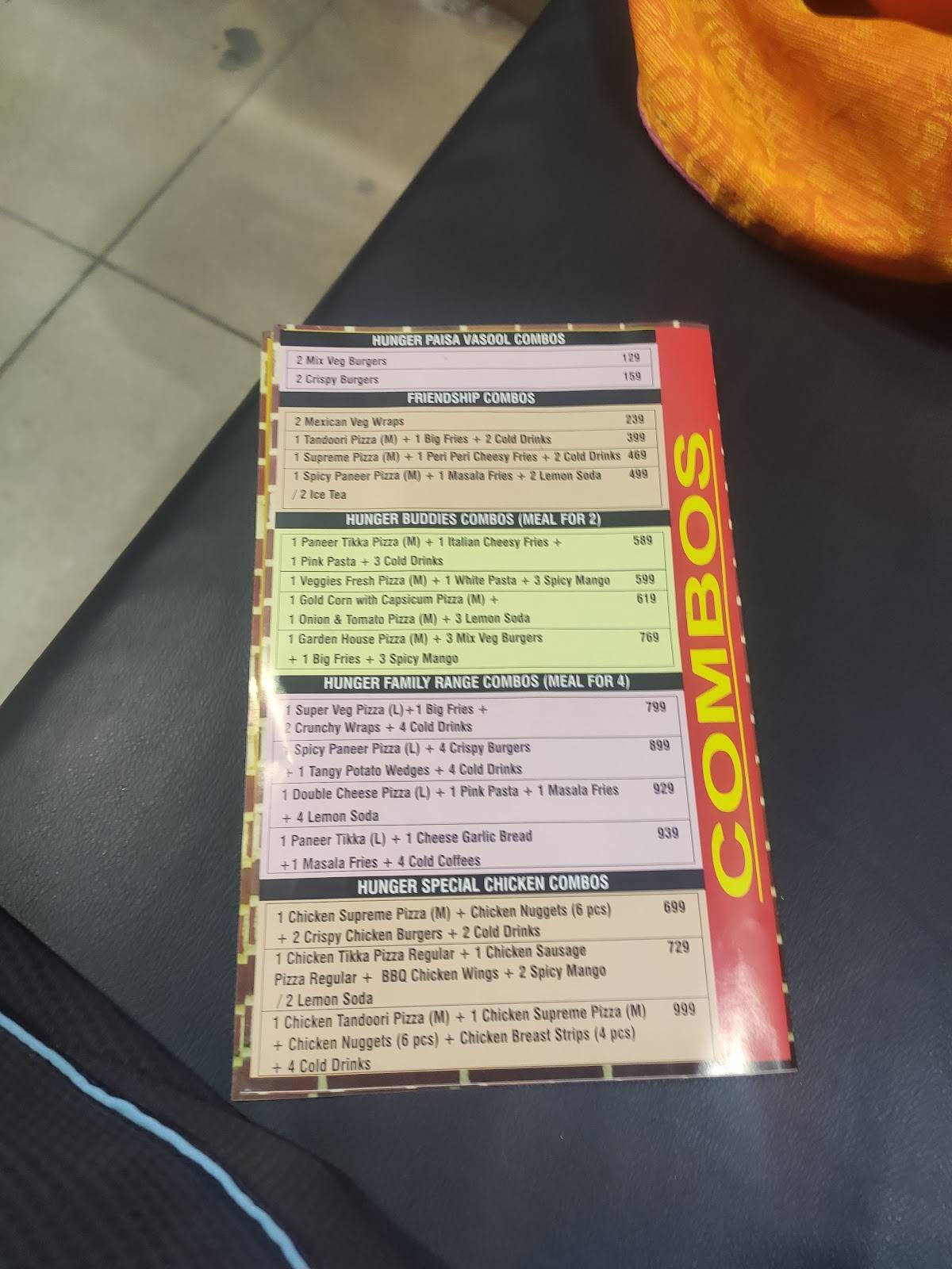 Menu at Hunger Hackers, Greater Noida West, Greater Noida