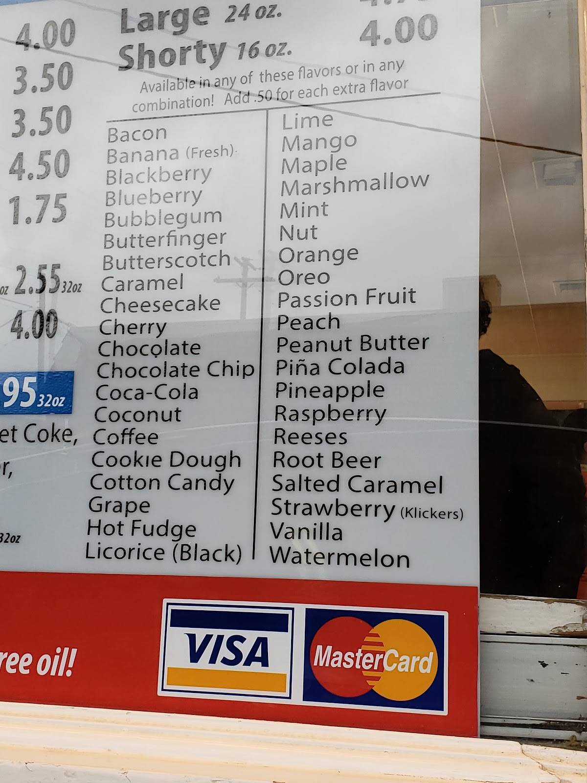 Menu at Ice-Burg Drive-In fast food, Walla Walla