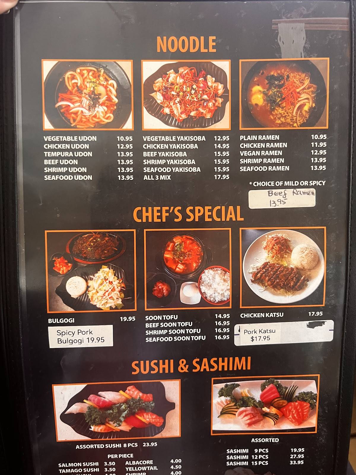 Menu at Idy Sushi Rolls restaurant, Idyllwild-Pine Cove