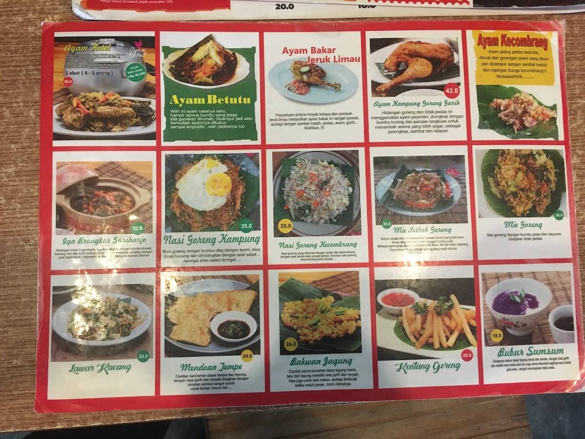 Menu at Iga Sapi Bali restaurant, Sariharjo, Jl. Palagan Tentara ...