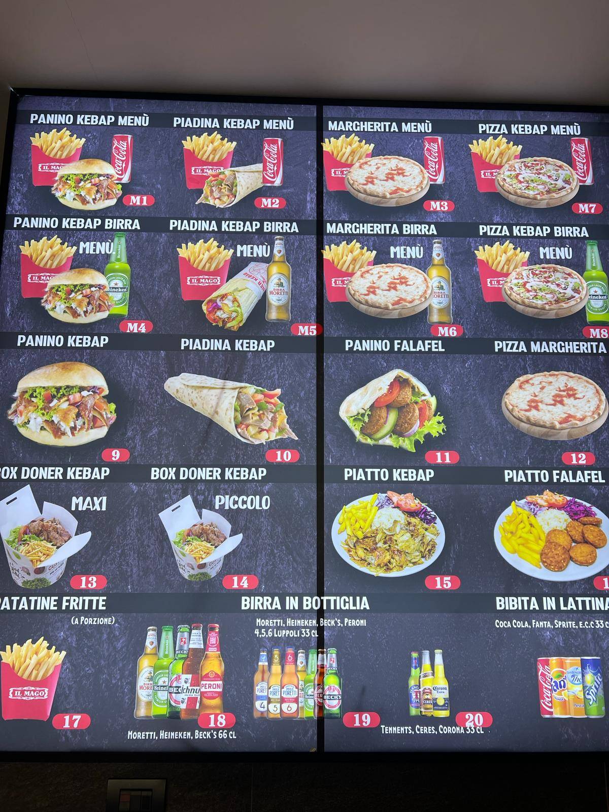 Menu da Il Mago pizzeria, Gemonio