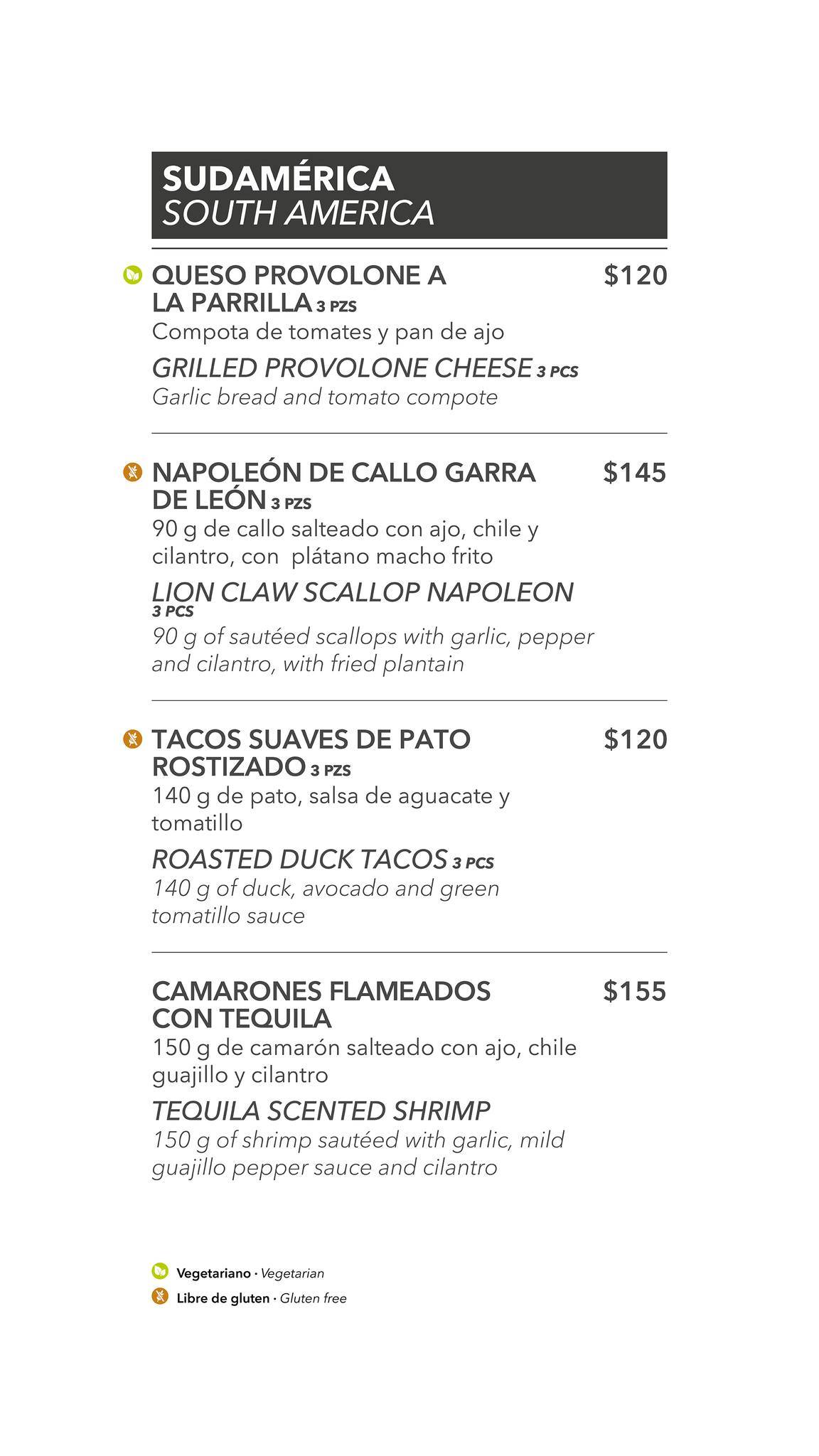 Menu at Insu Sky Bar, Nuevo Vallarta
