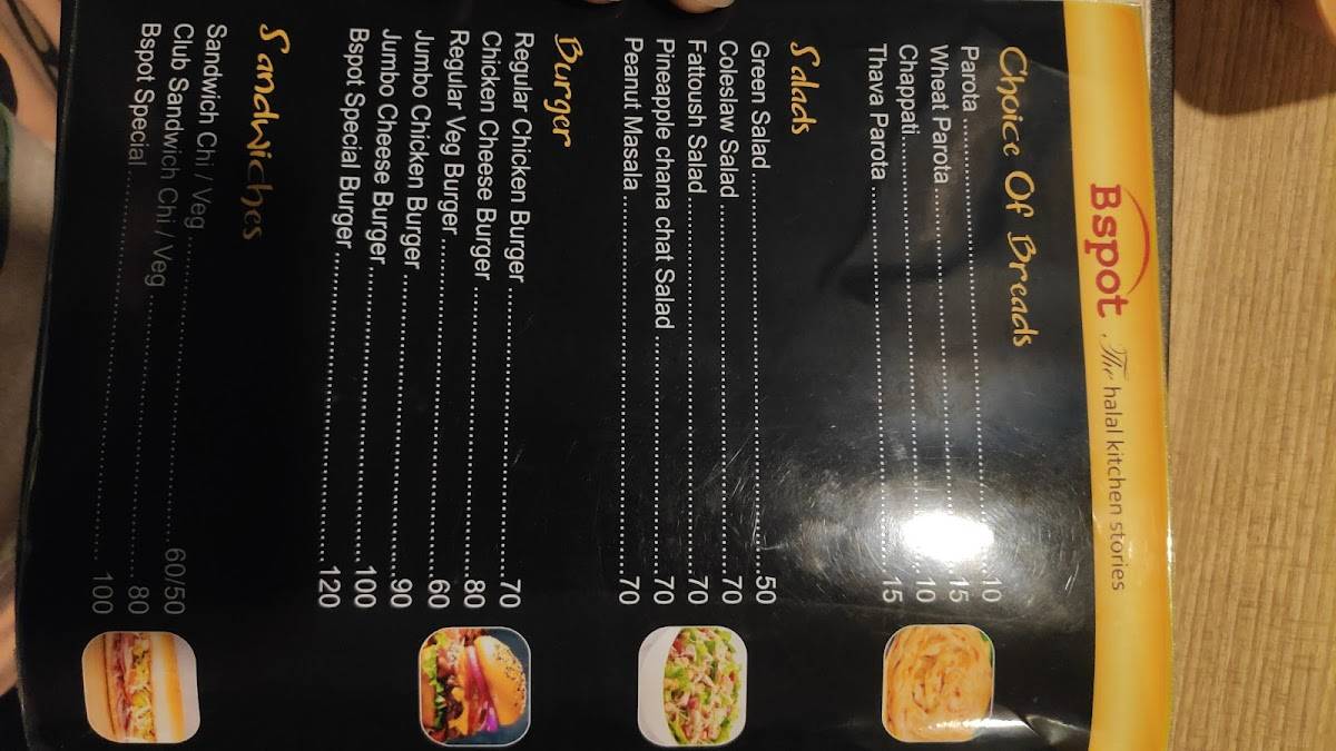 Menu at B spot Restaurant, Irinjalakuda, Irinjalakuda