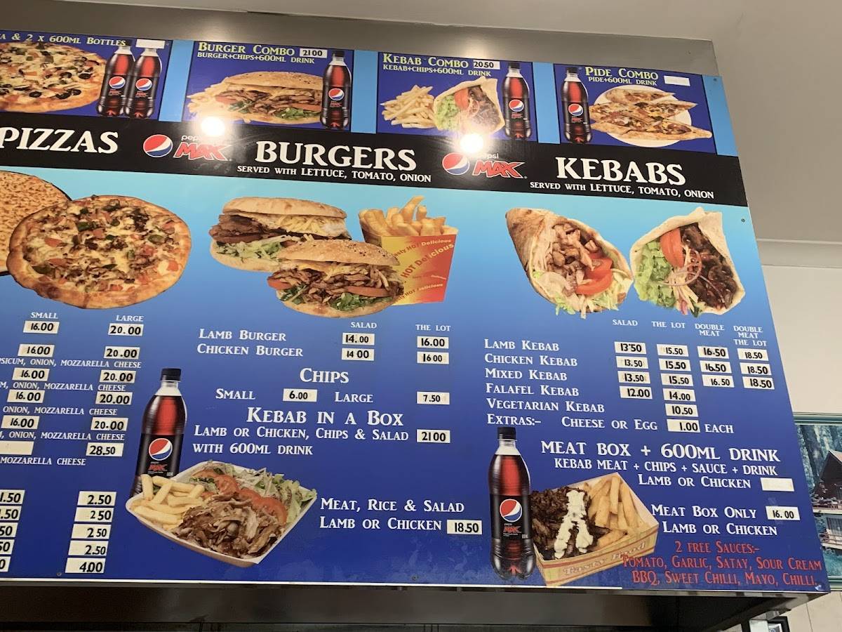 Menu at Istanbul Kitchen restaurant, Ashfield
