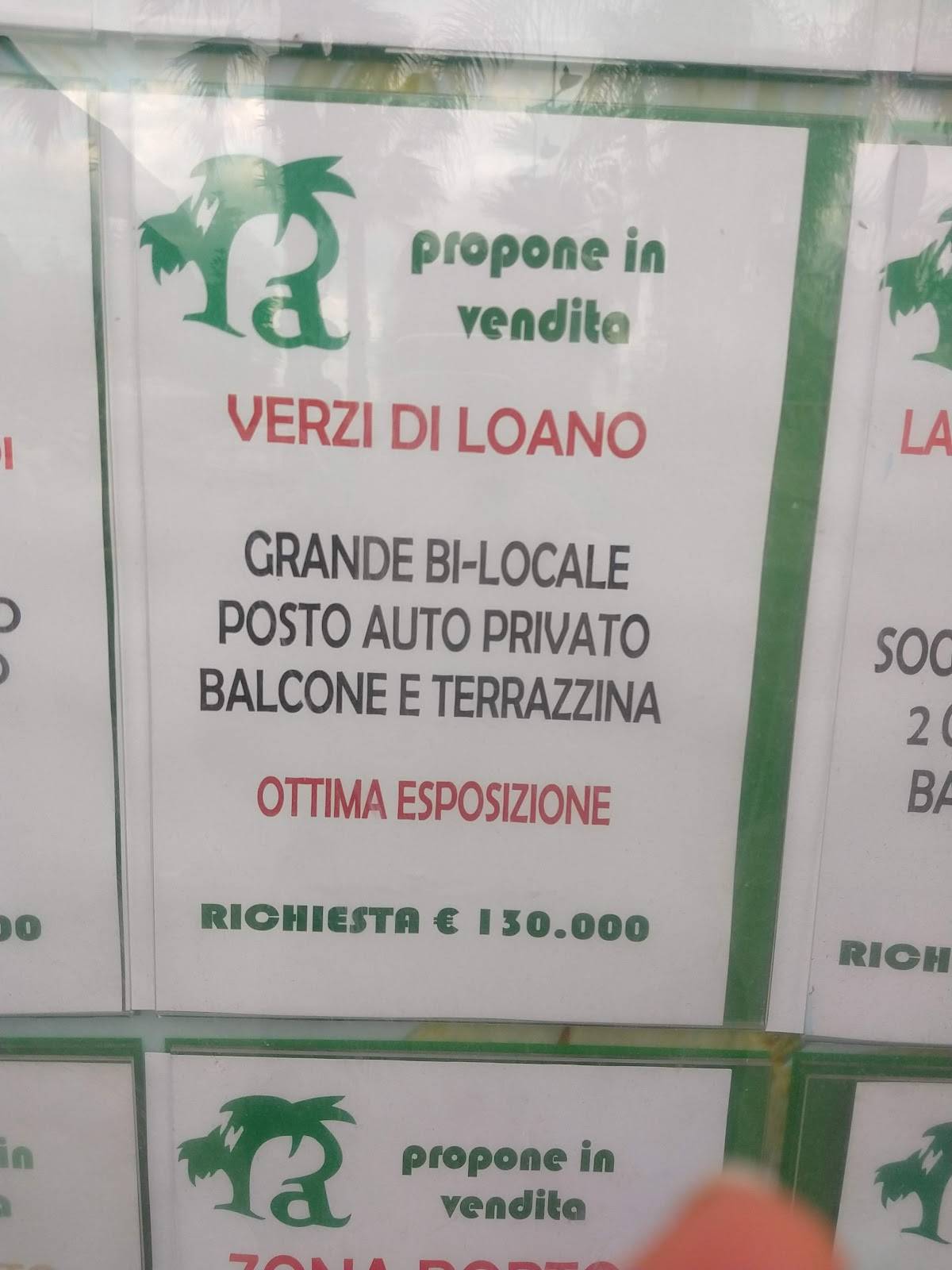 Menu at Italian coffee shop cafe, Loano