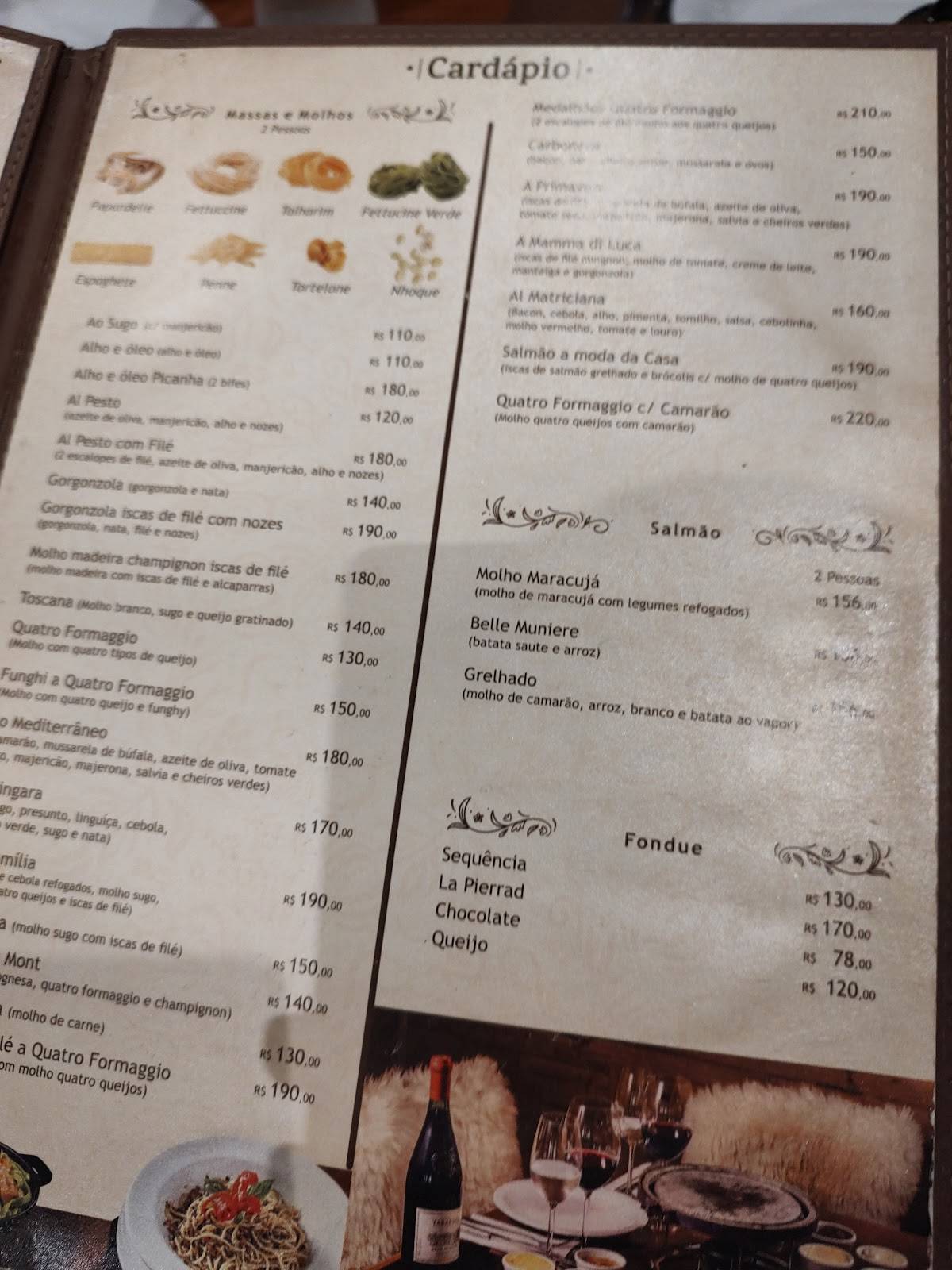 Menu em Italianinho Bella Cucina restaurante, Gramado