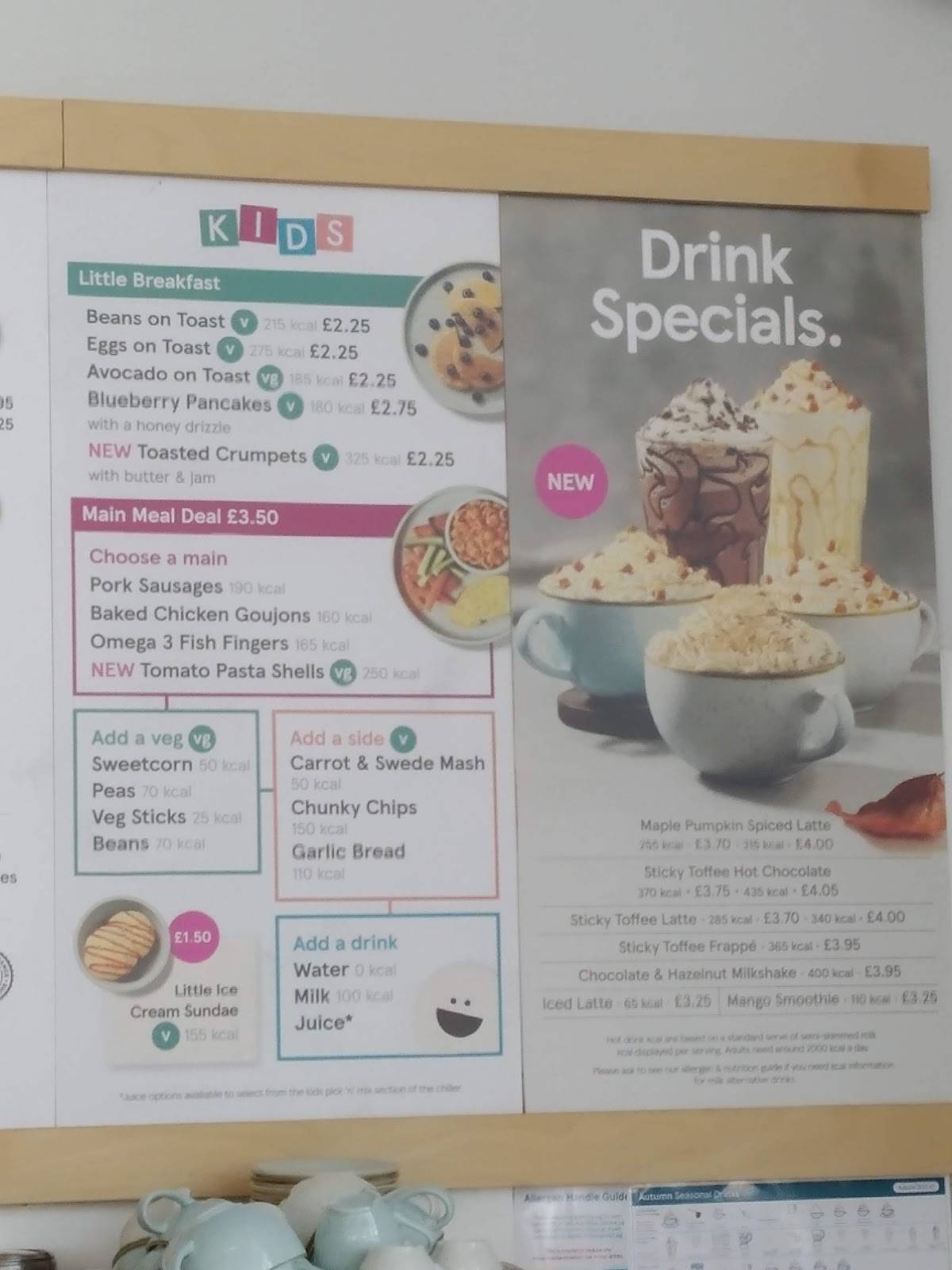 Carta de Tesco Cafe, Ivybridge, Central Avenue