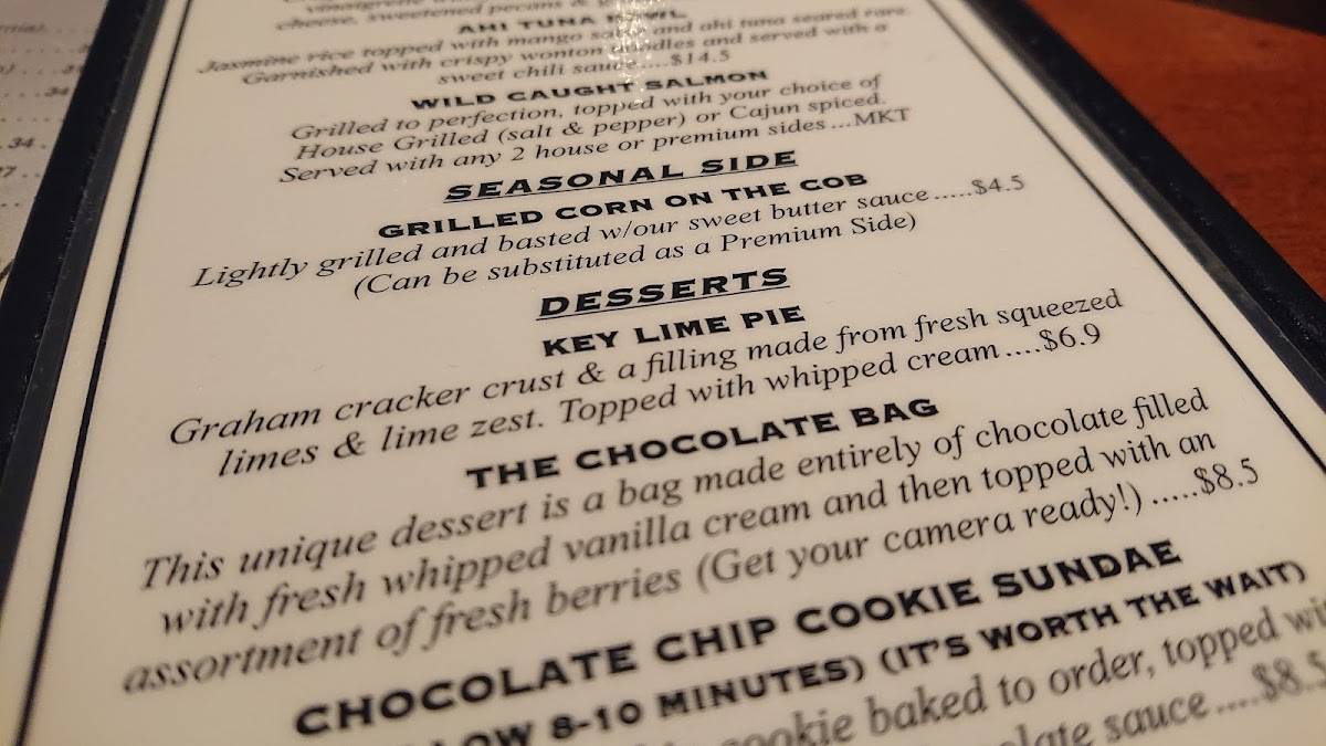 Menu at JB Dawson's Restaurant & Bar, Langhorne