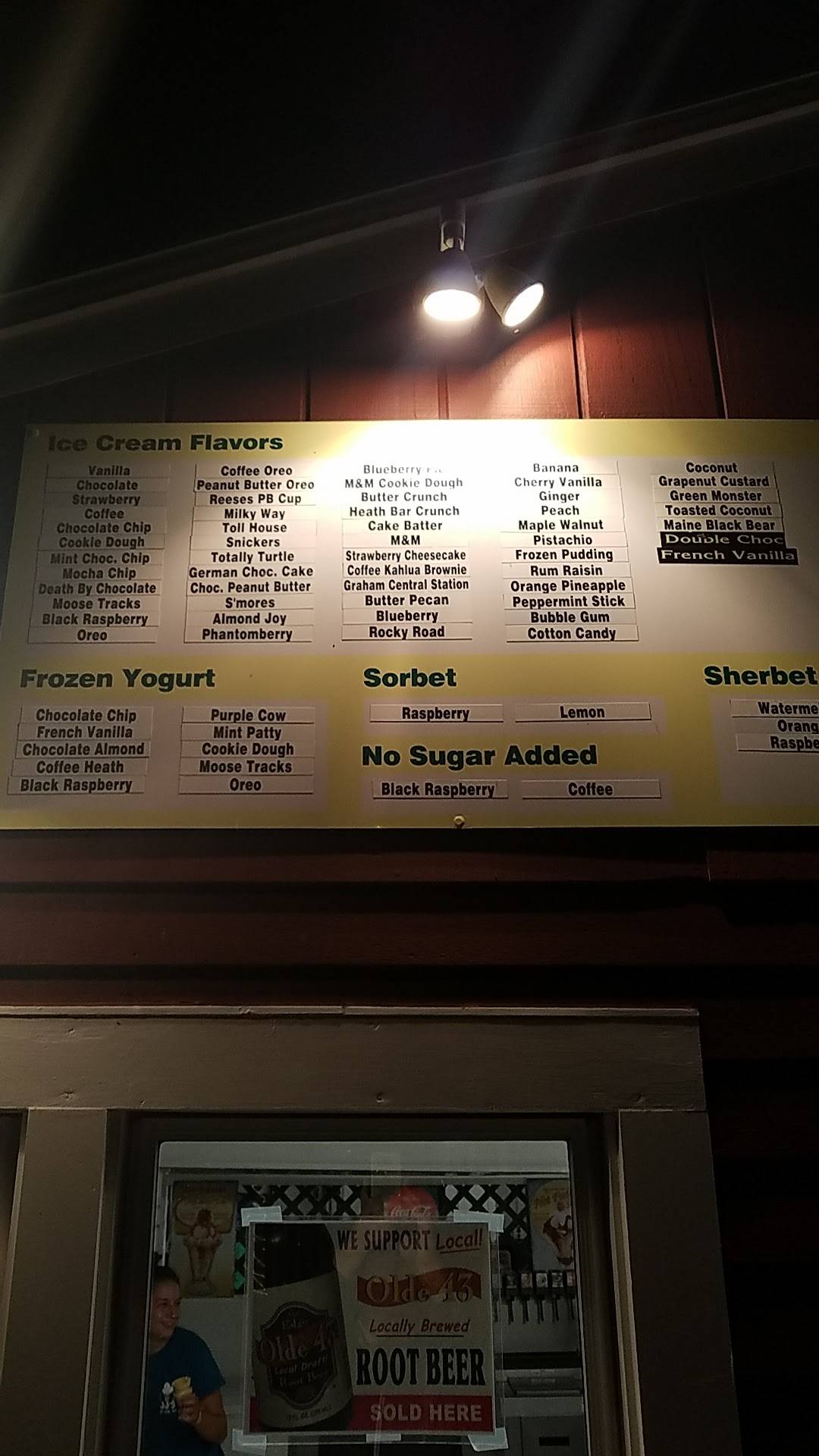 Menu at JJ's Ice Cream Shoppe, Upton