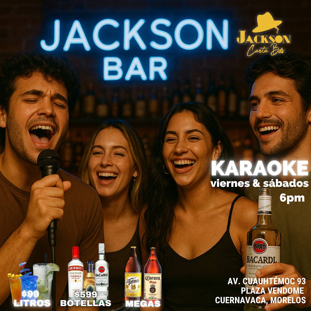Carta de Jackson Bar Cuerna, Cuernavaca