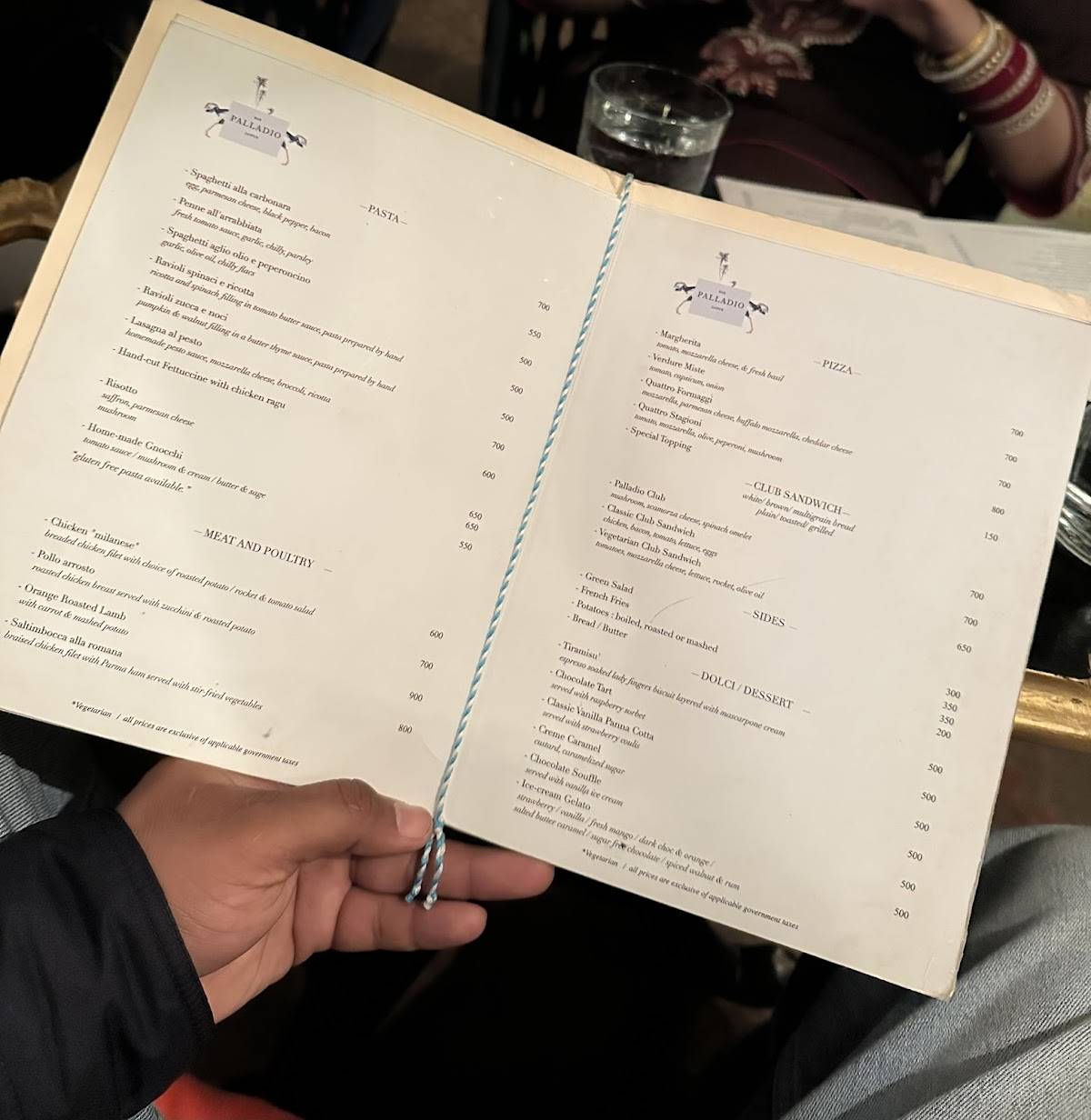 Menu at Bar Palladio Jaipur, Jaipur