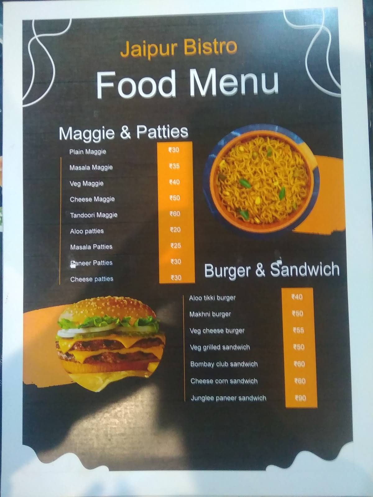 Menu at Jaipur Bistro, Jaipur, Shop no 3 ground floor