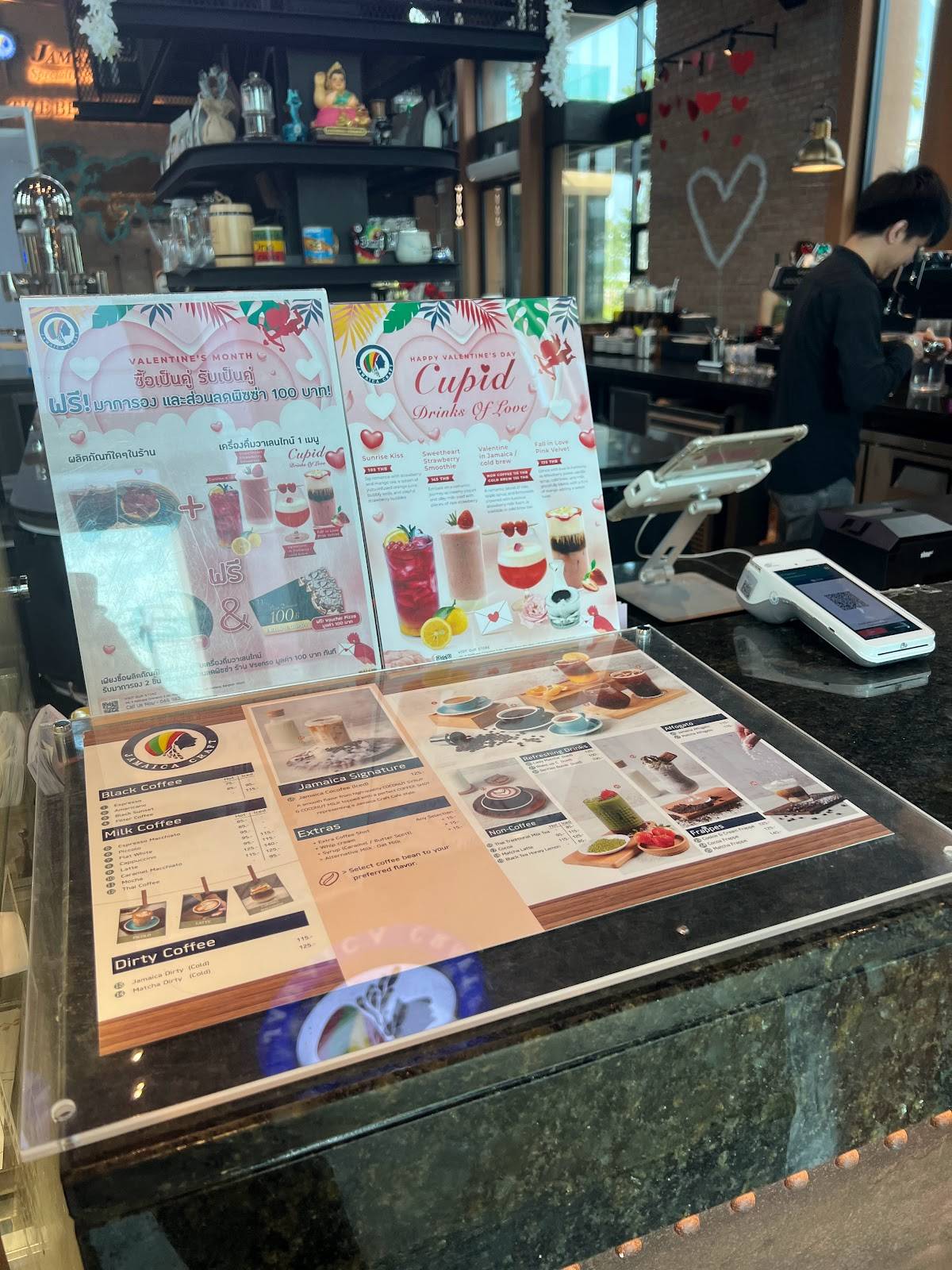 Menu at Jamaica Craft Cafe, Bangkok