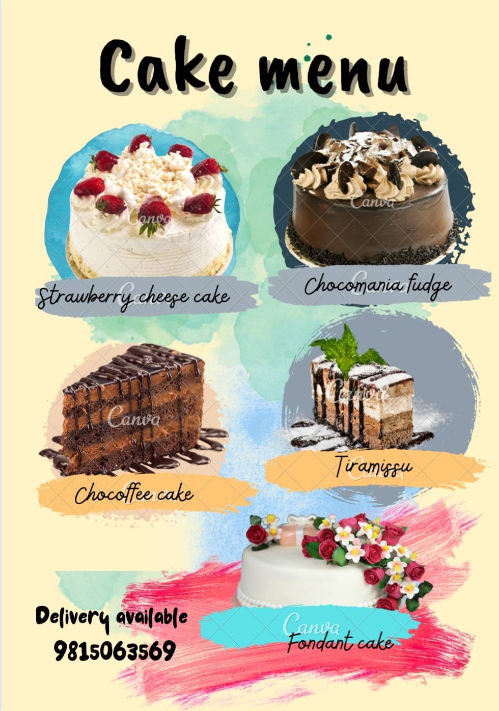 Menu at Jasleen Cakery(Home Bakery), Chandigarh