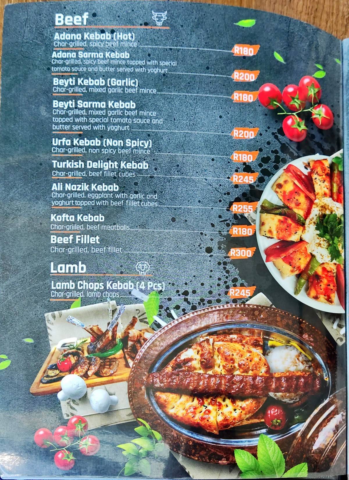 Menu at ISTANBUL KEBAB Sunninghill restaurant, Midrand, Village ...