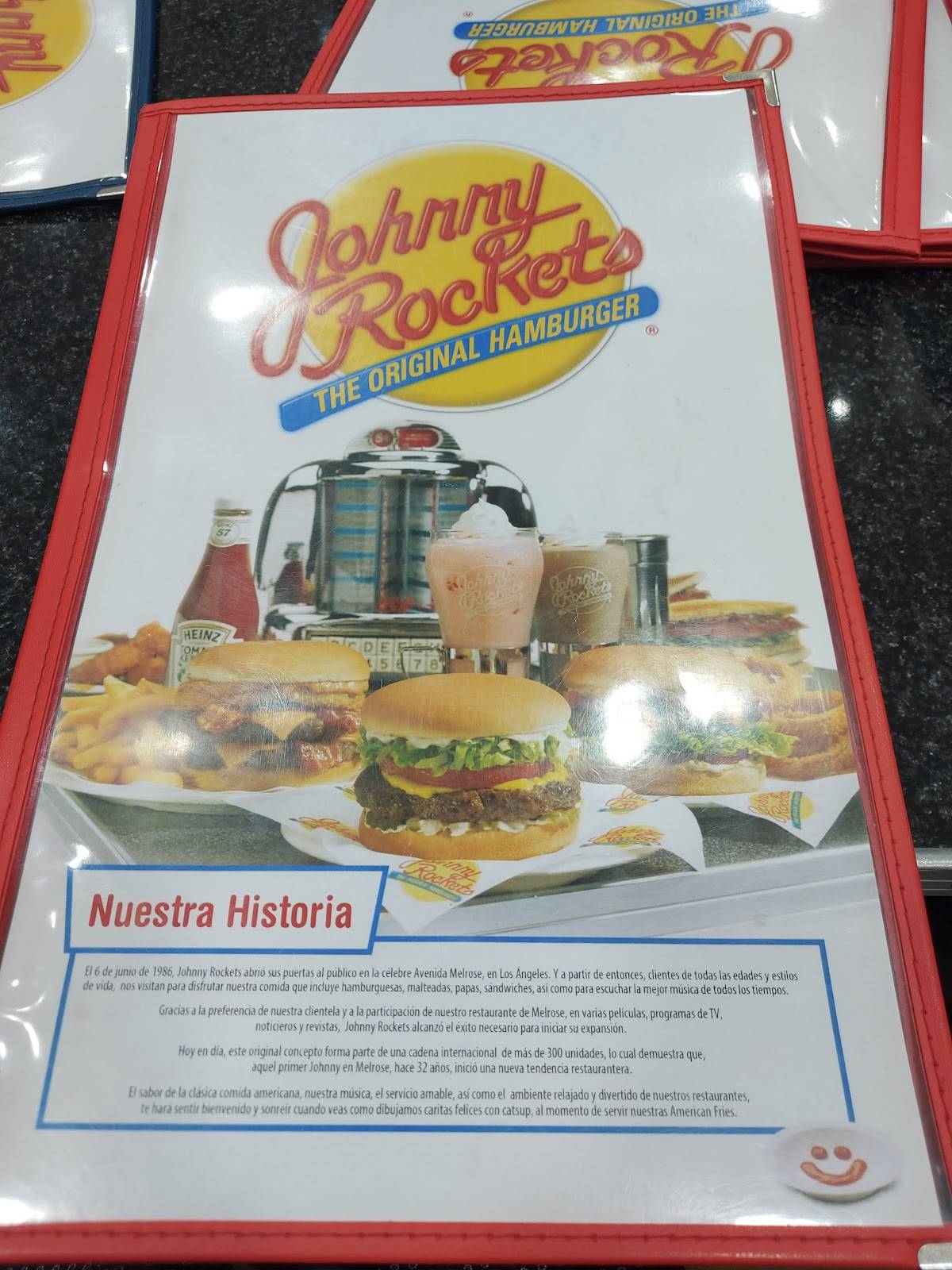 Carta del restaurante Johnny Rockets Galerías Insurgentes, Ciudad del ...