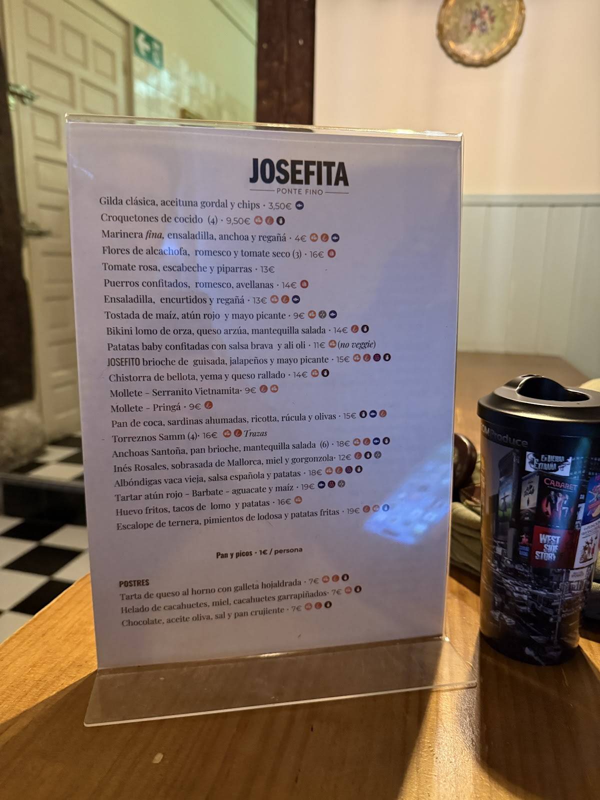 Carta de Josefita Bar, Madrid