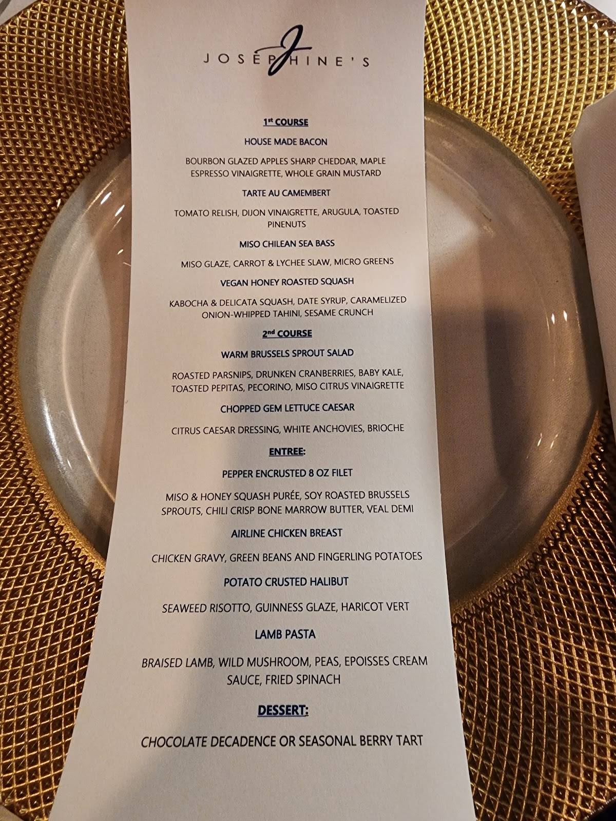 Menu at Josephine's Downtown pub & bar, Lancaster