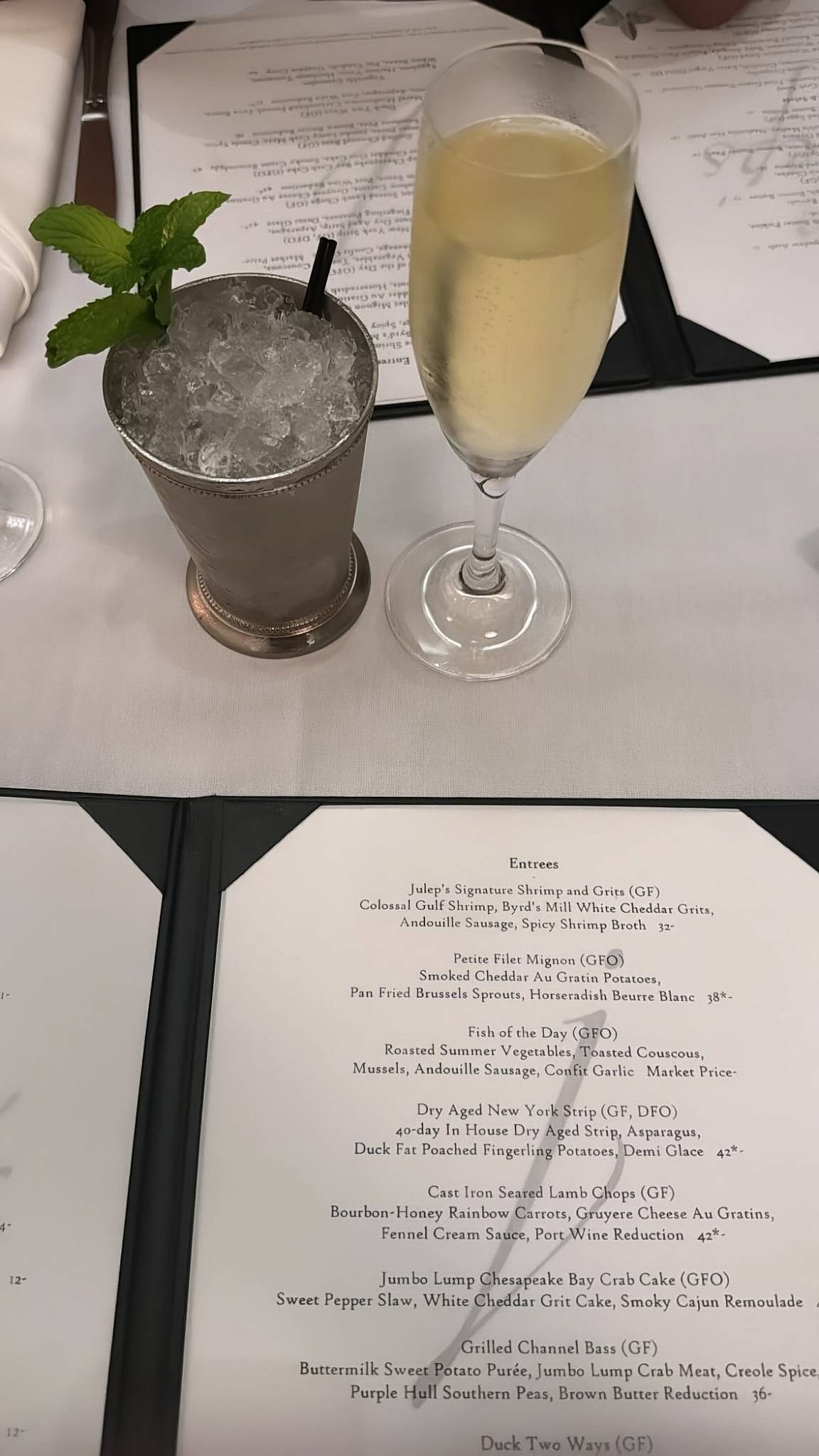 Menu at Julep's New Southern Cuisine pub & bar, Richmond, 420 E Grace St