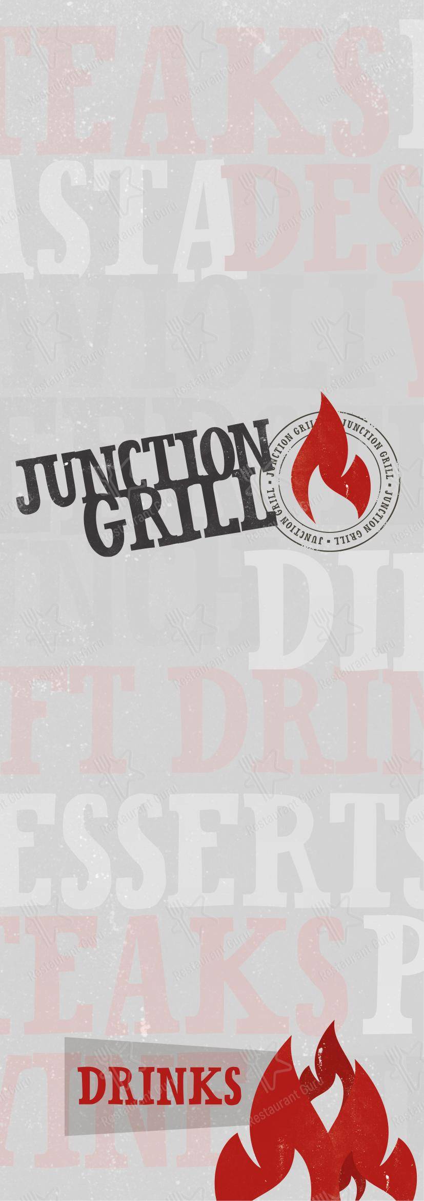 Menu at Junction Grill restaurant, Burswood, Crown Perth